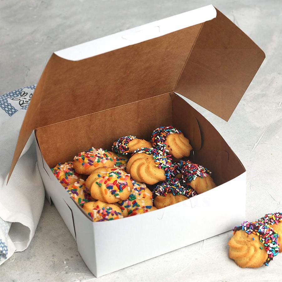 7" x 7" x 3" White Cake / Bakery Box - 250/Bundle