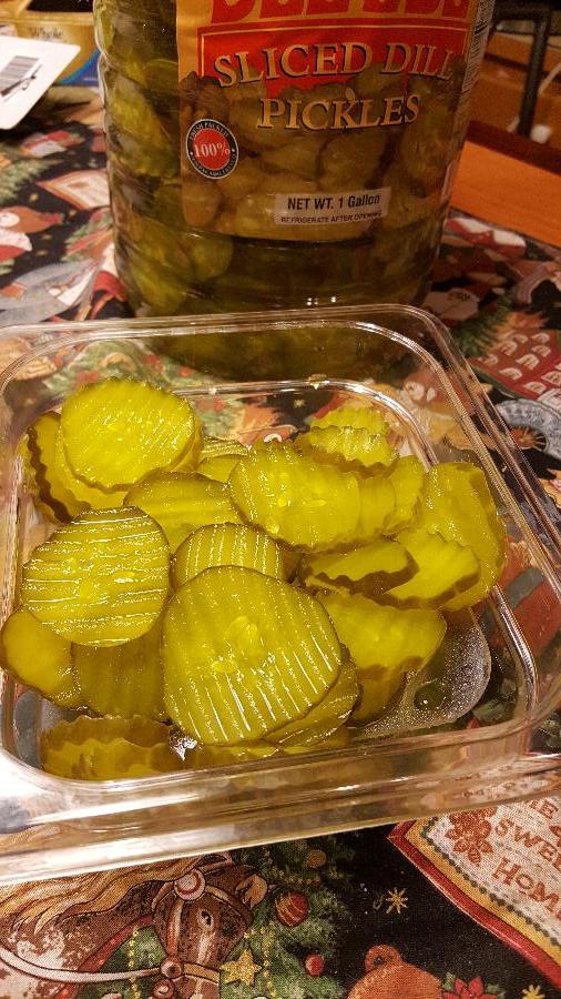 Del Sol 1 Gallon Sliced Dill Pickle Chips - 4/Case