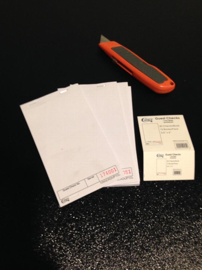 Choice 1 Part White Blank Guest Check - 100/Case