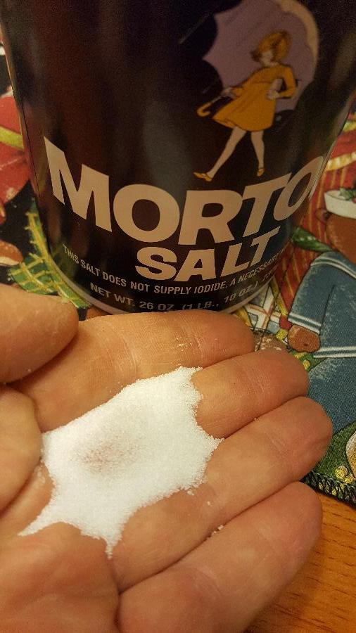 Morton 26 oz. Plain Table Salt Rounds - 24/Case