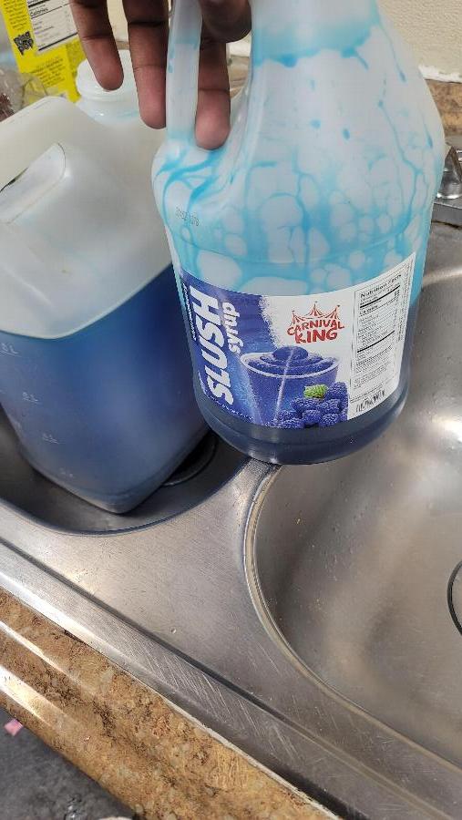 Carnival King 1 Gallon Blue Raspberry Slushy 5:1 Concentrate - 4/Case