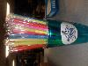 Choice 8 3/4" Jumbo Neon Wrapped Crazy Straw - 2000/Case