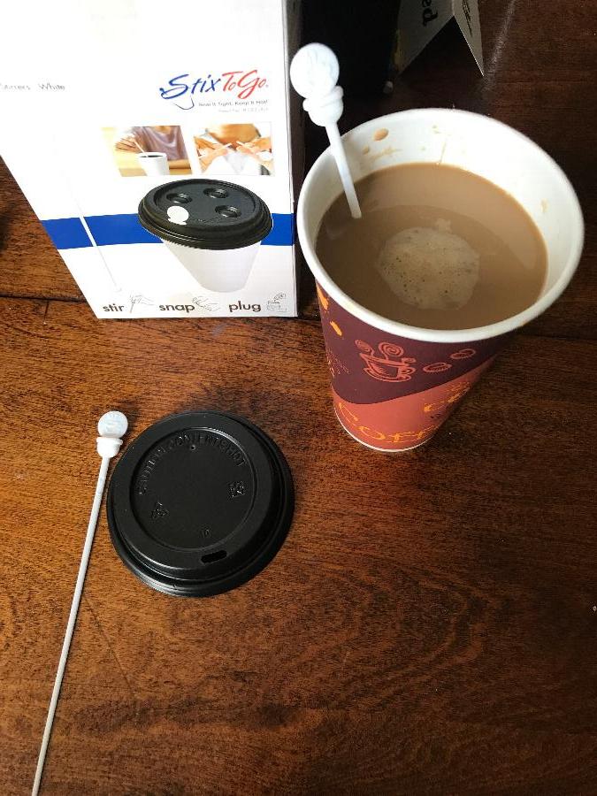 Royal Paper STRNPLUG-W Stix To Go White Beverage Plug and Stirrer ...