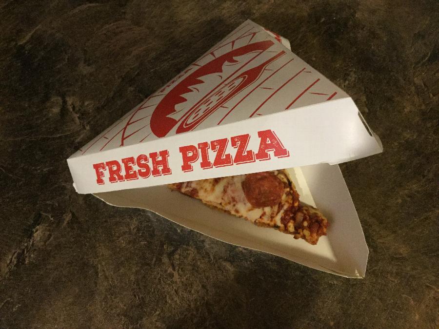 Choice White Clay Coated Clamshell Pizza Slice Box 400 Case