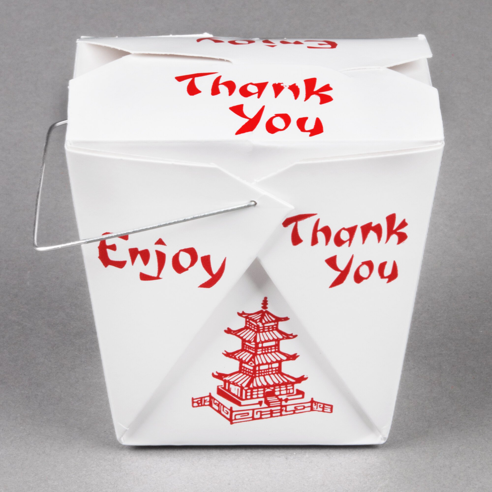Fold-Pak 16WHPAGODM 16 oz. Pagoda Chinese / Asian Paper Take-Out ...