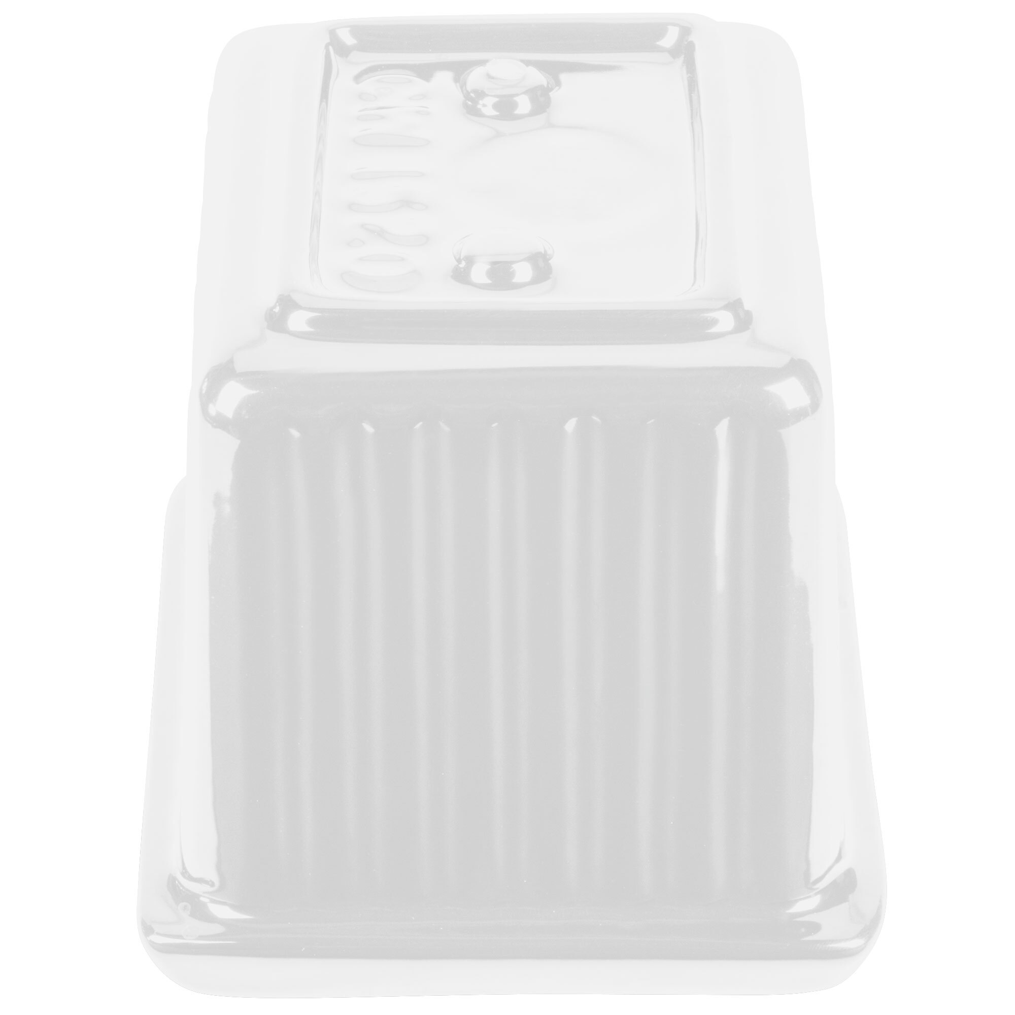 Tablecraft CW1520W 1 Qt. White Cast Aluminum Rectangle Server with Ridges