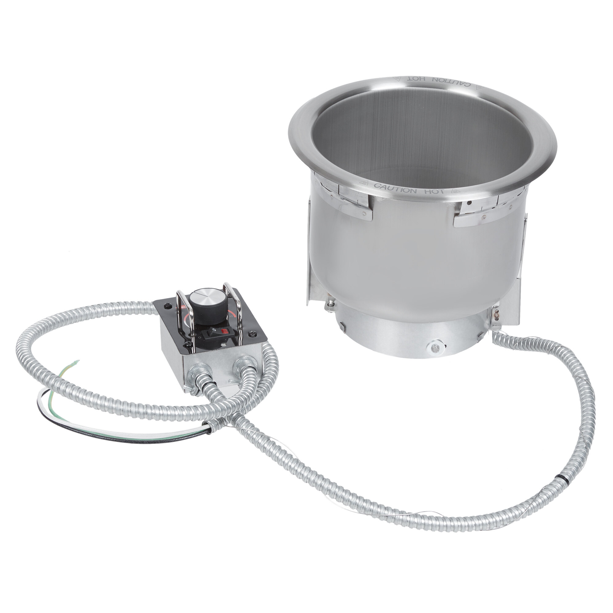 Hatco HWB-7QTD 7 Qt. Single Drop In Round Heated Soup Well with Drain ...