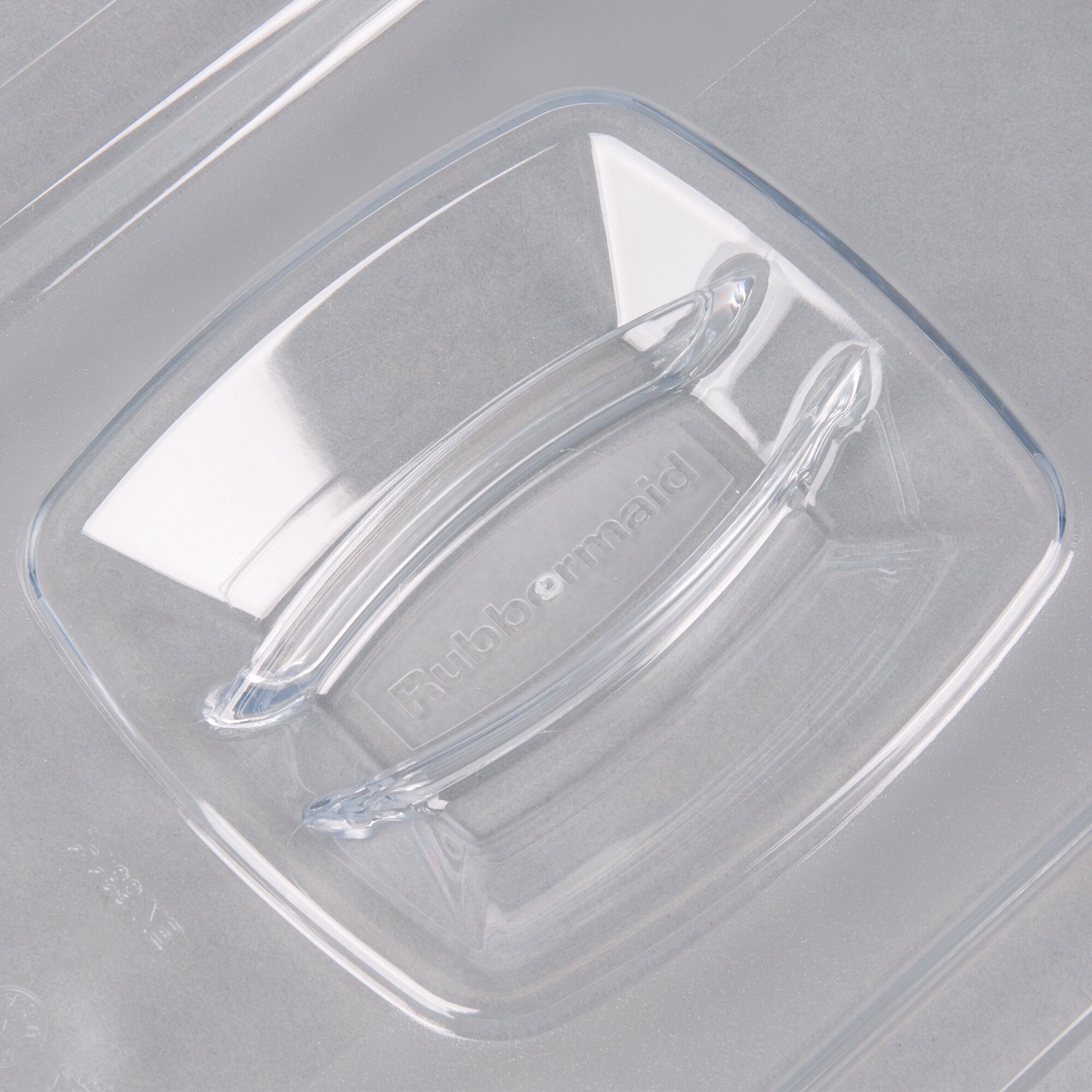 Rubbermaid FG121P23CLR 1/3 Size Clear Food Pan Lid with Peg Hole and Handle