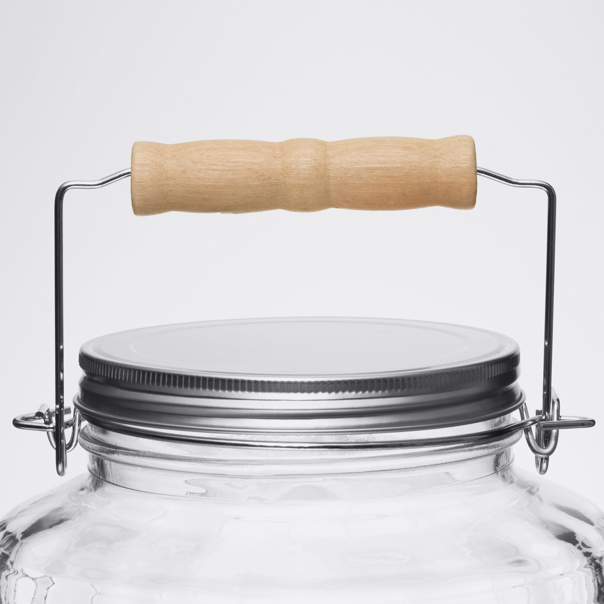 Anchor Hocking 85728AHG17 1 Gallon Barrel Jar with Brushed Aluminum Lid