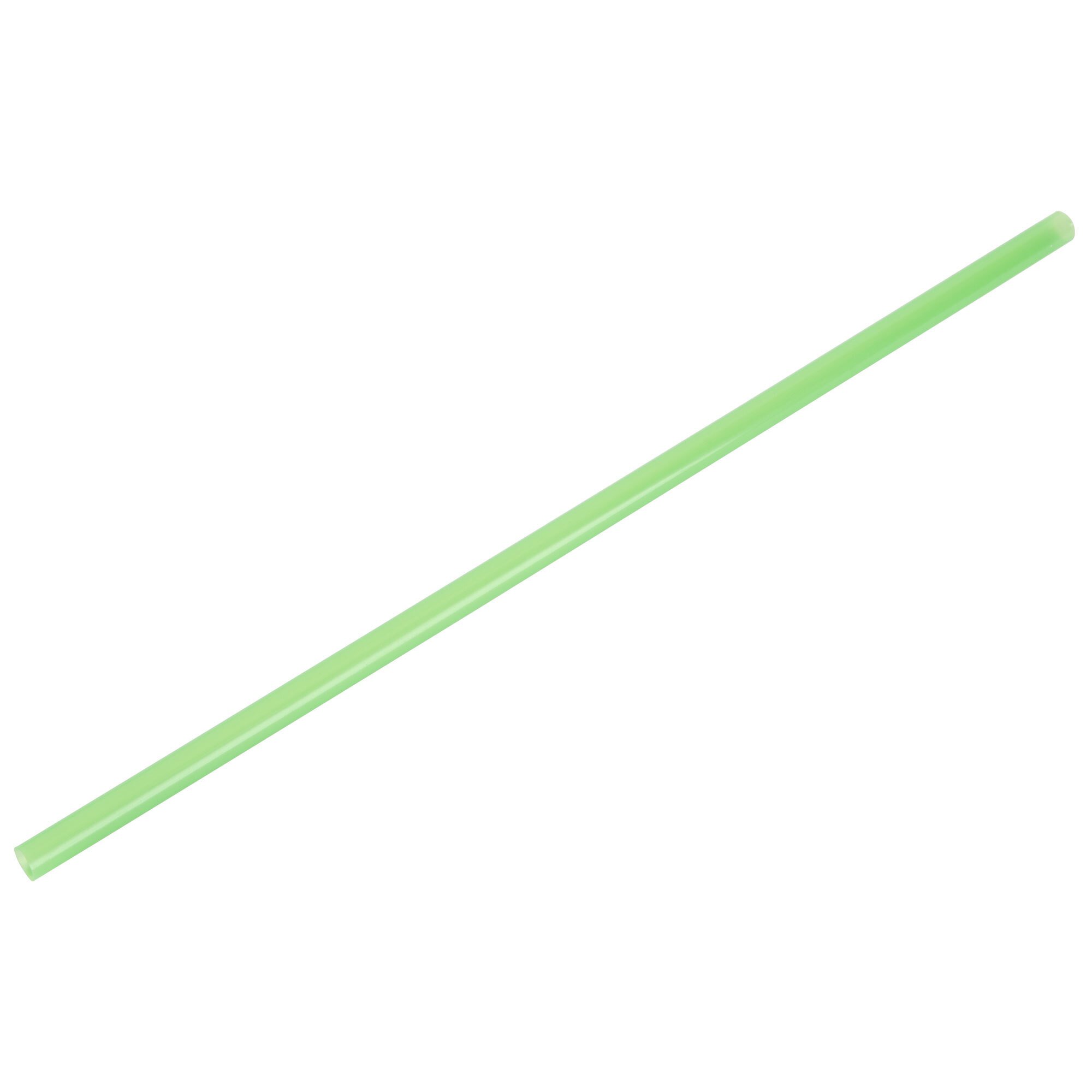 10" Green Unwrapped Straw - 10000/Case