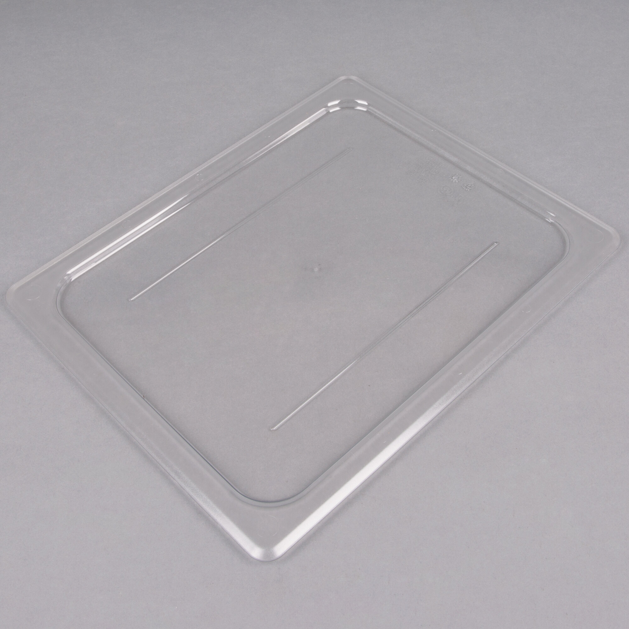 Cambro 20CWC135 Camwear 1/2 Size Clear Polycarbonate Flat Lid