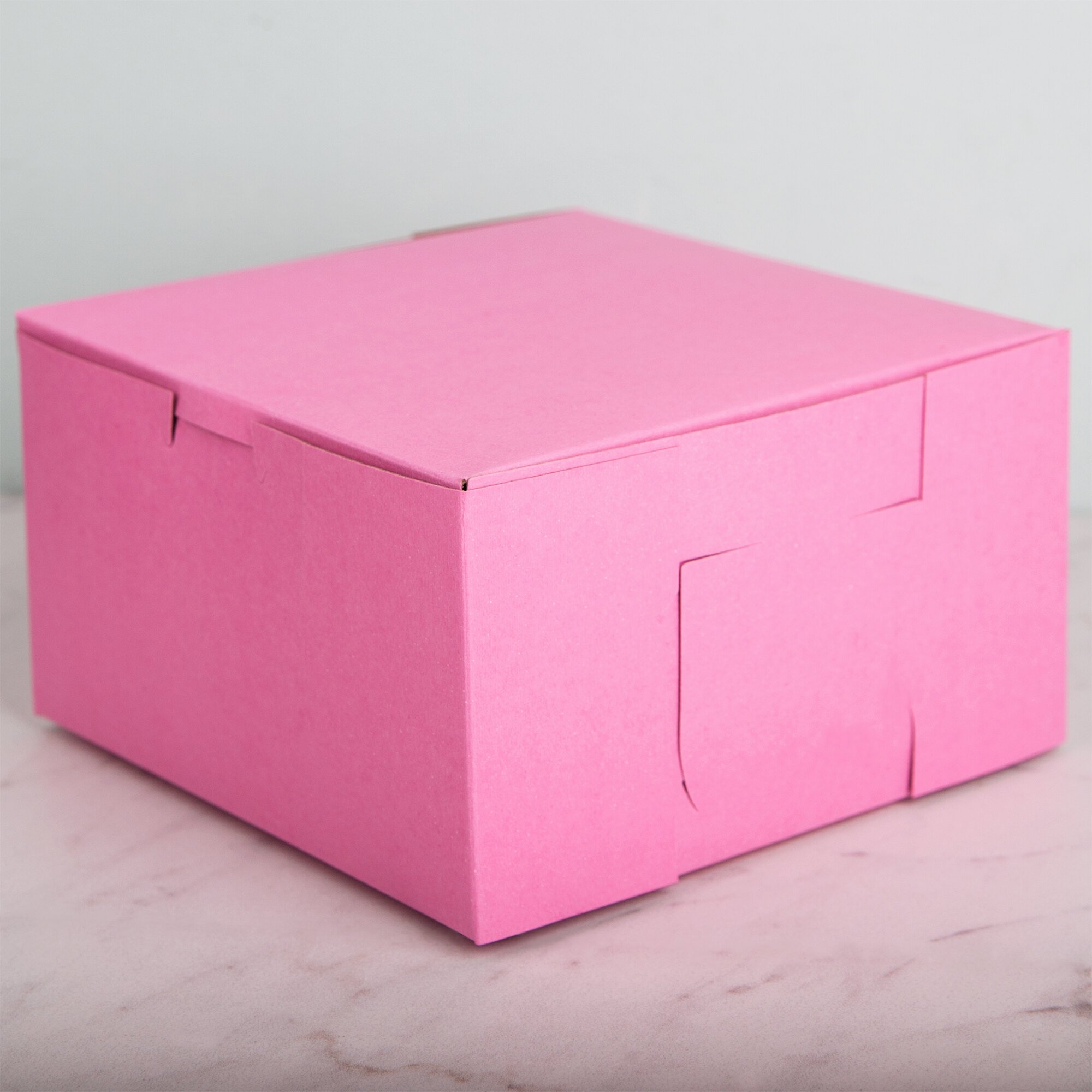 7" x 7" x 4" Pink Cake / Bakery Box - 250/Bundle