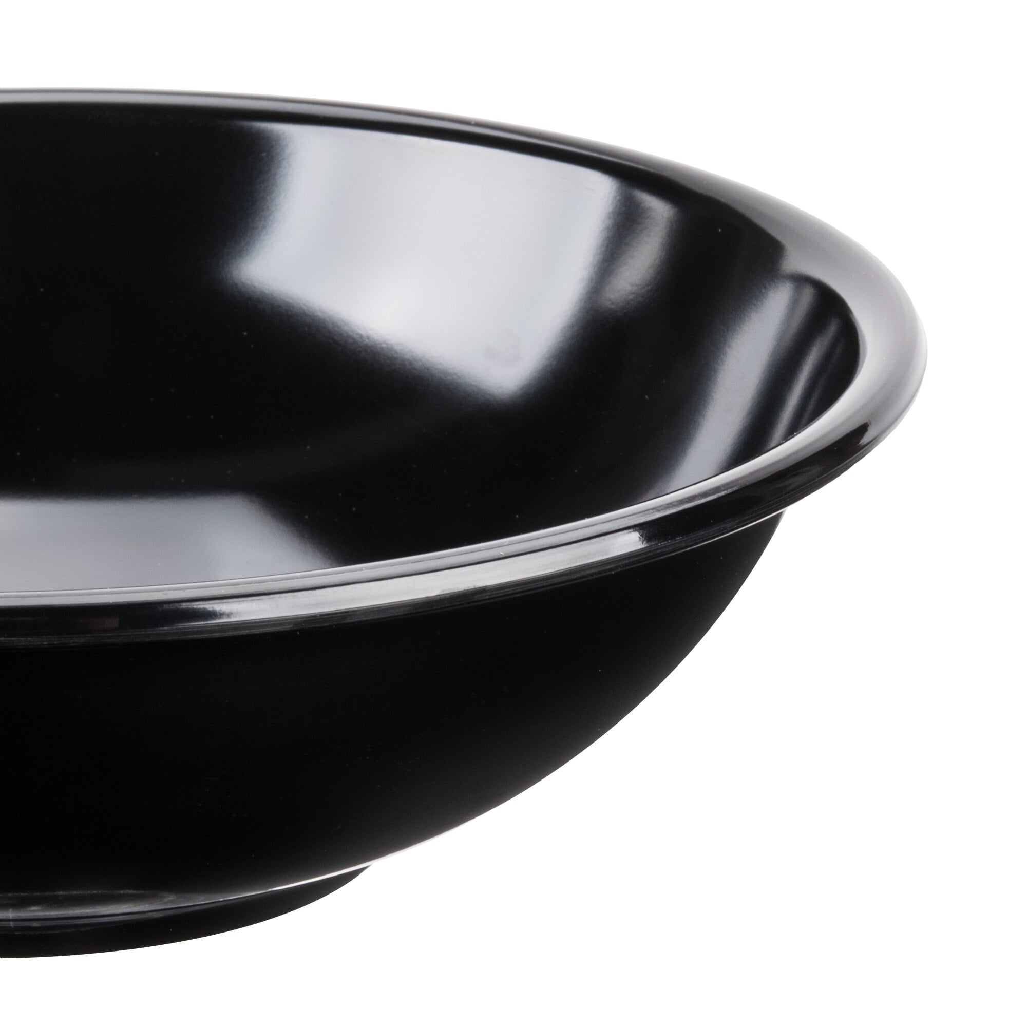 Tablecraft 282B Round 32 oz. Black Melamine Bowl - 48/Case