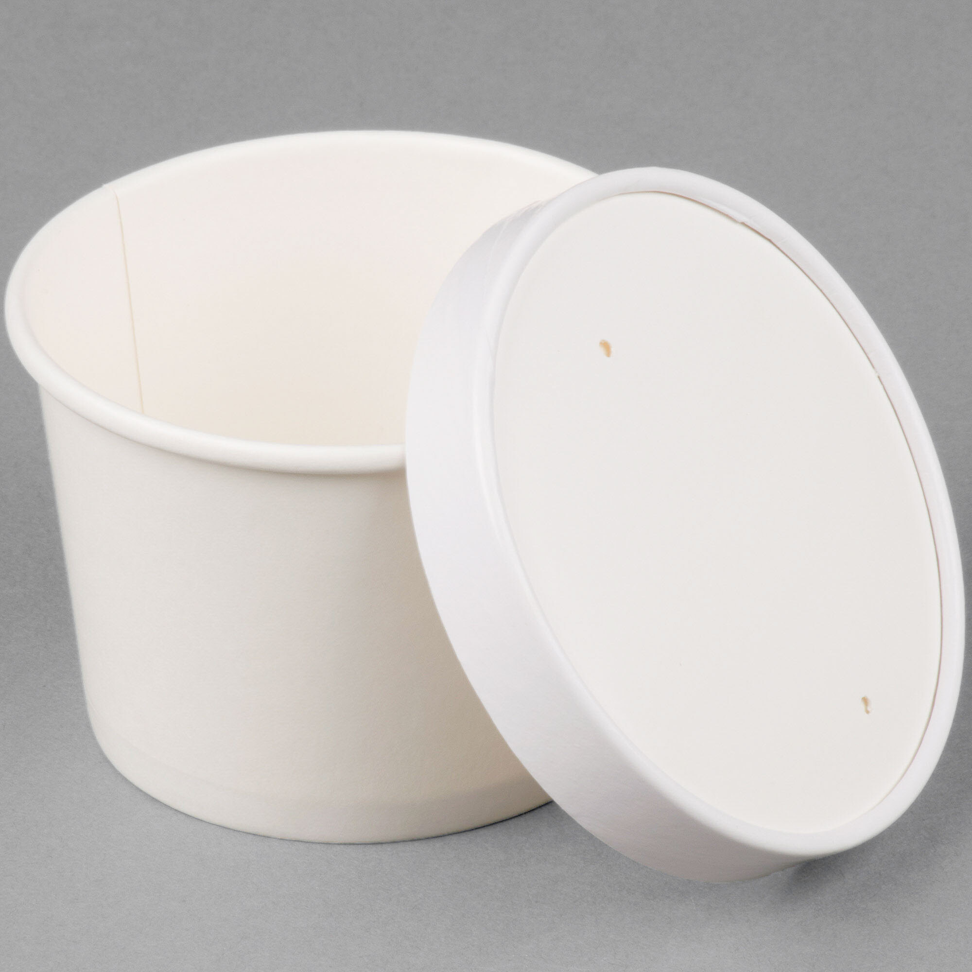 Choice 12 oz. Double Poly-Coated White Paper Food Cup with Vented Paper ...