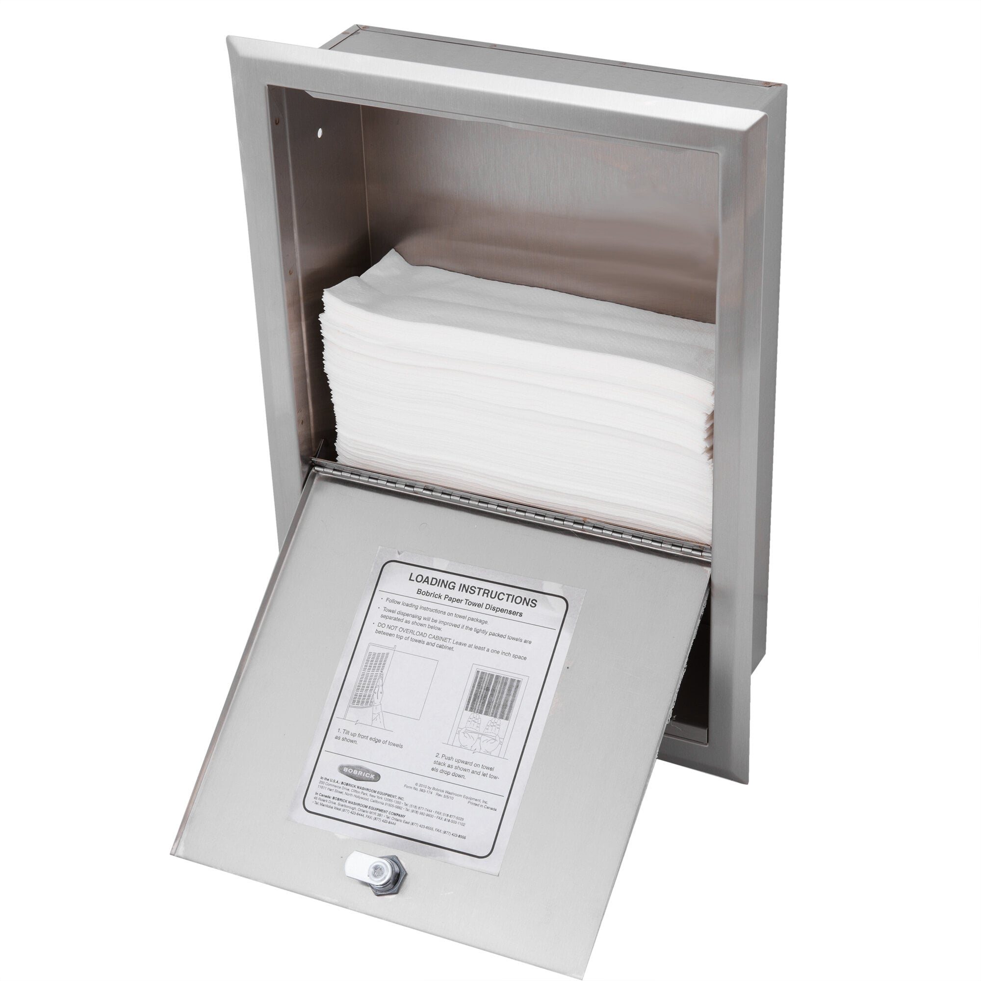 Bobrick B-359 C Fold or Multifold Recessed Paper Towel Dispenser