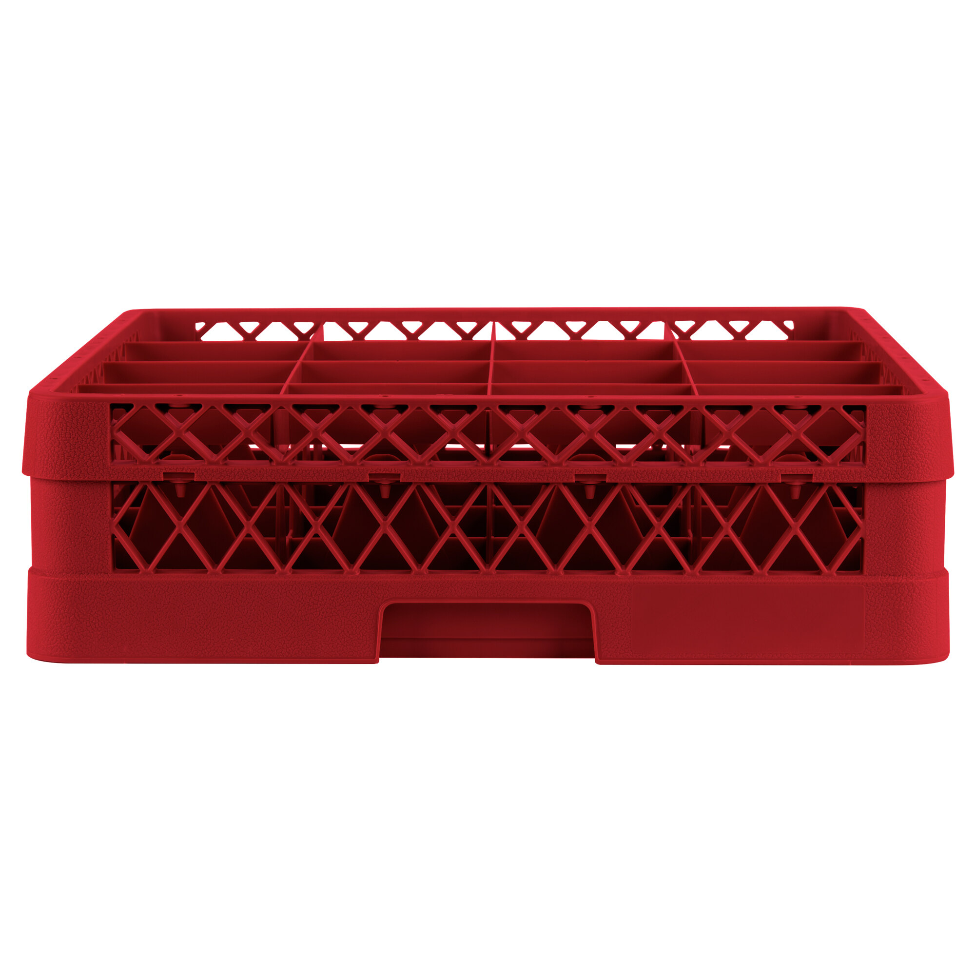 Vollrath TR8D Traex® Full-Size Red 16-Compartment 4 13/16" Glass Rack