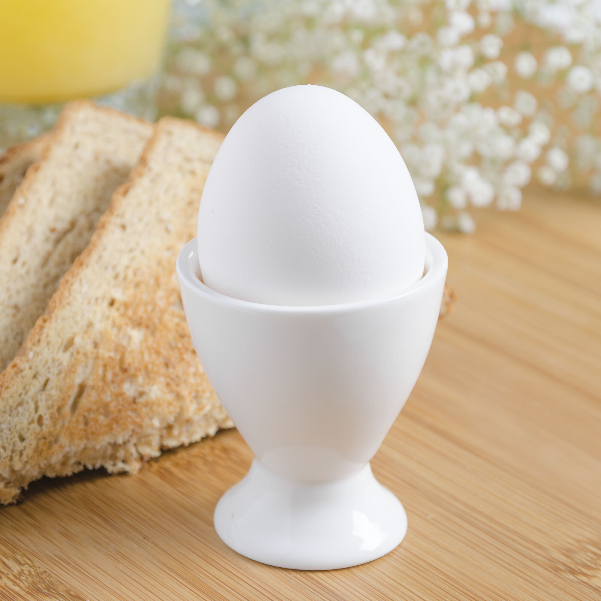 10 Strawberry Street WTR-EGGCUP Whittier 2" White Porcelain Egg Cup ...