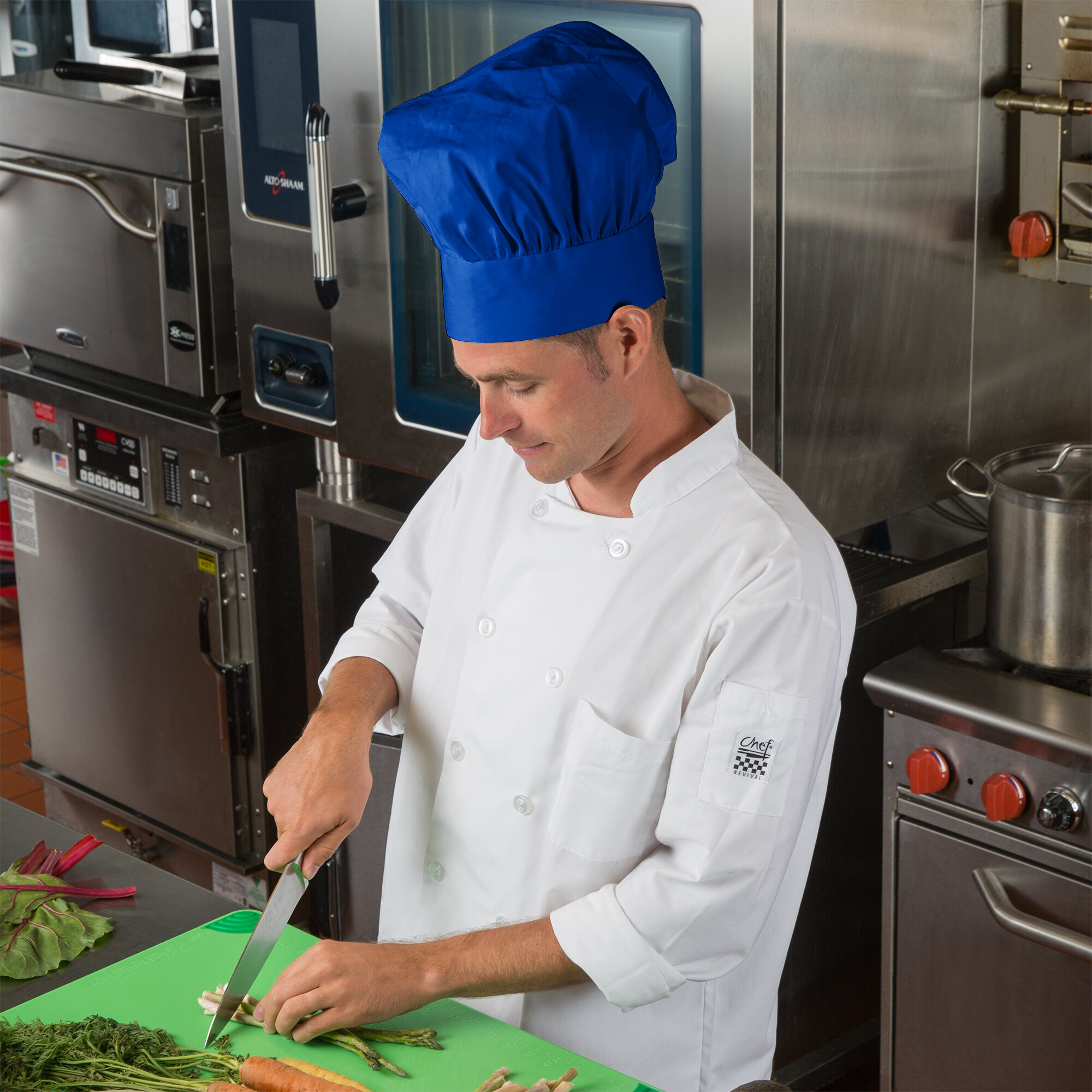 Choice 13" Royal Blue Chef Hat