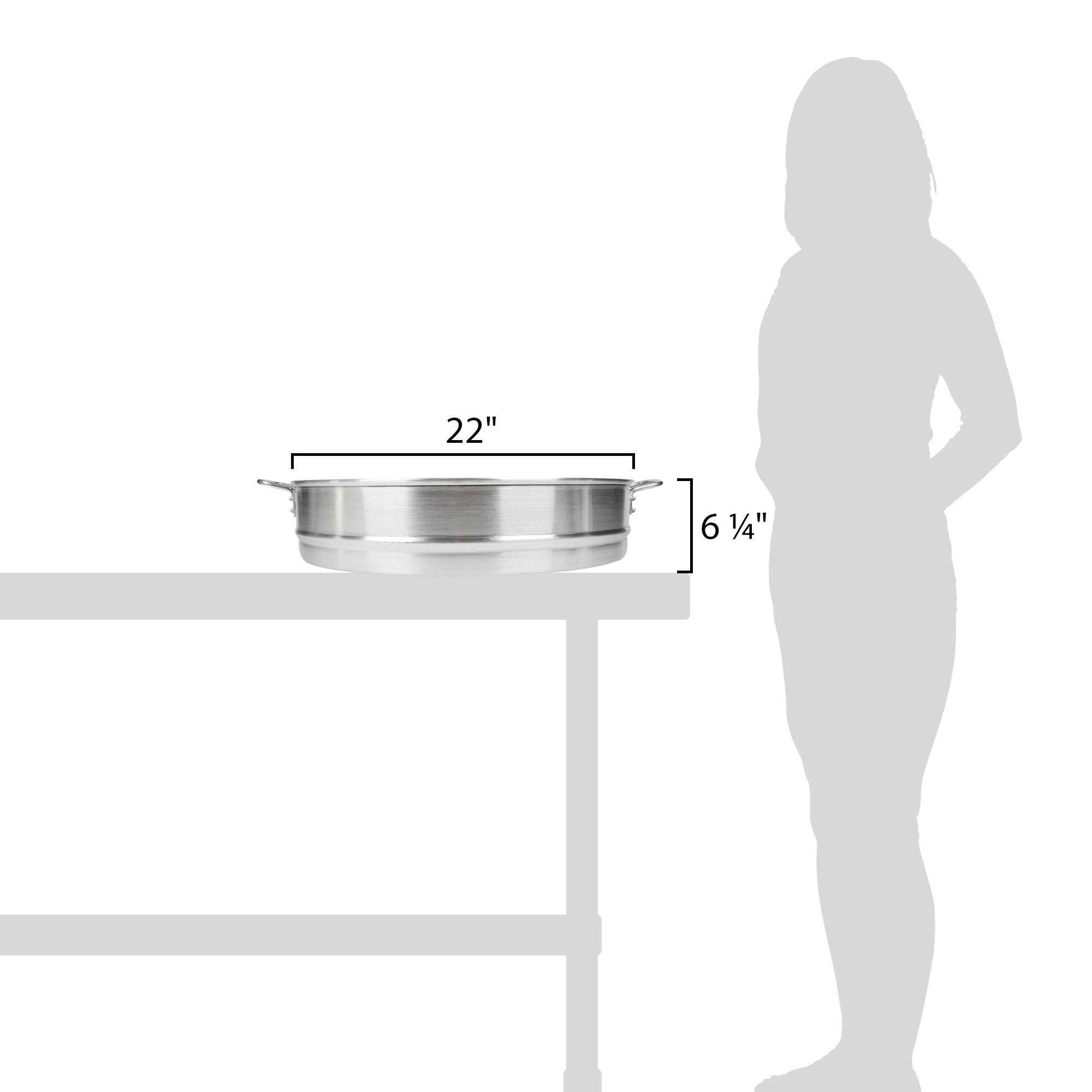 Town 34422 22" Aluminum Steamer