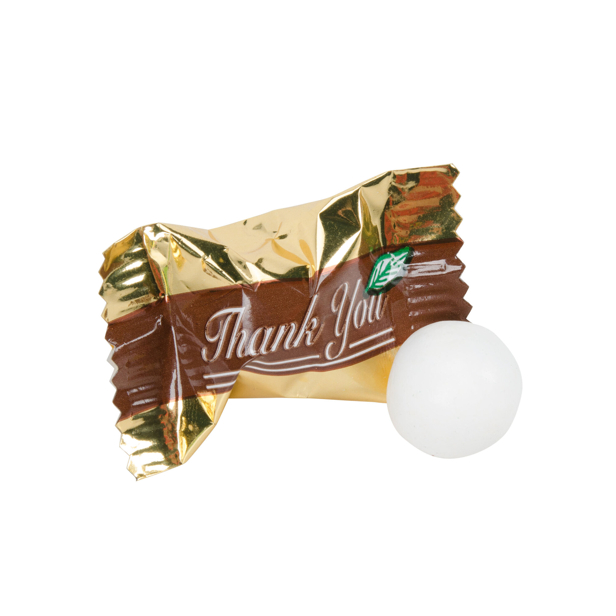 Customizable Chocolate Pastel Mints with a White Candy Shell - 1000/Case