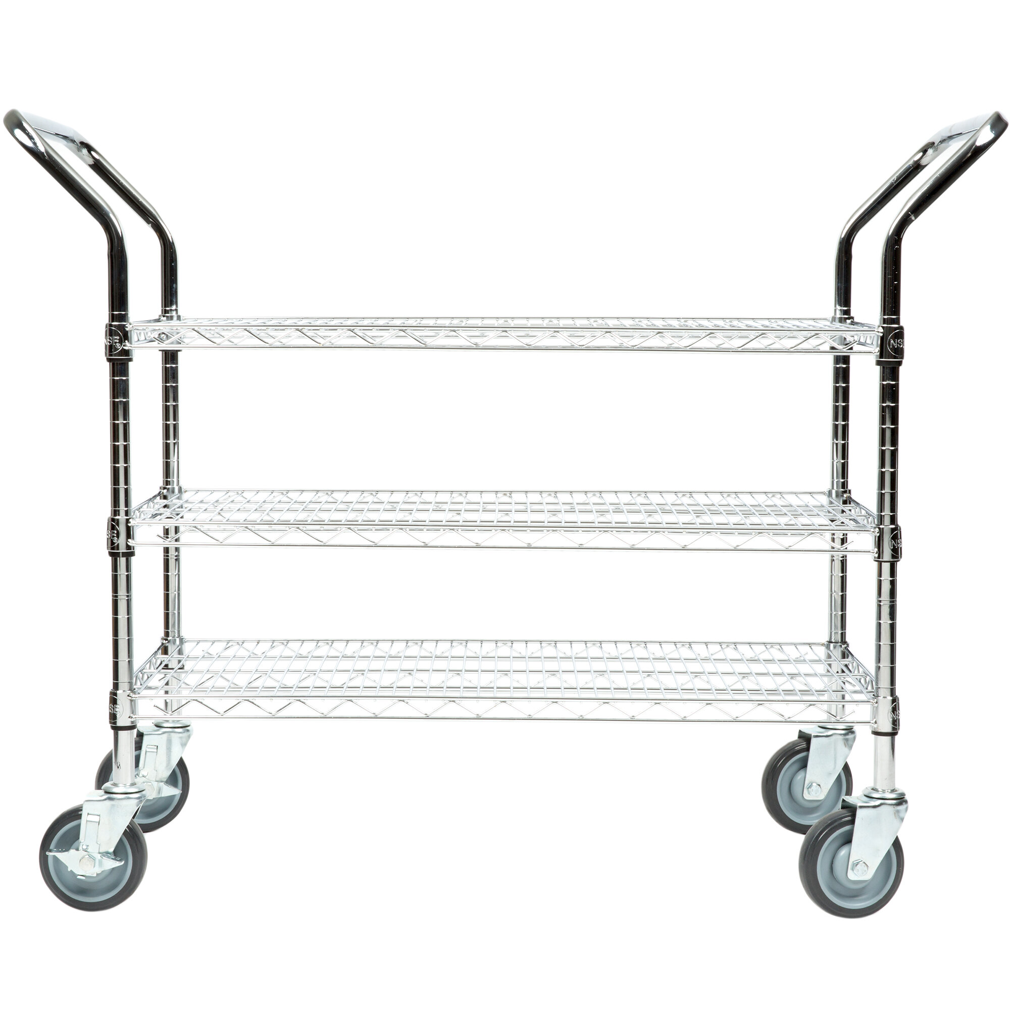 Regency 18" x 36" Three Shelf Chrome Heavy Duty Utility Cart