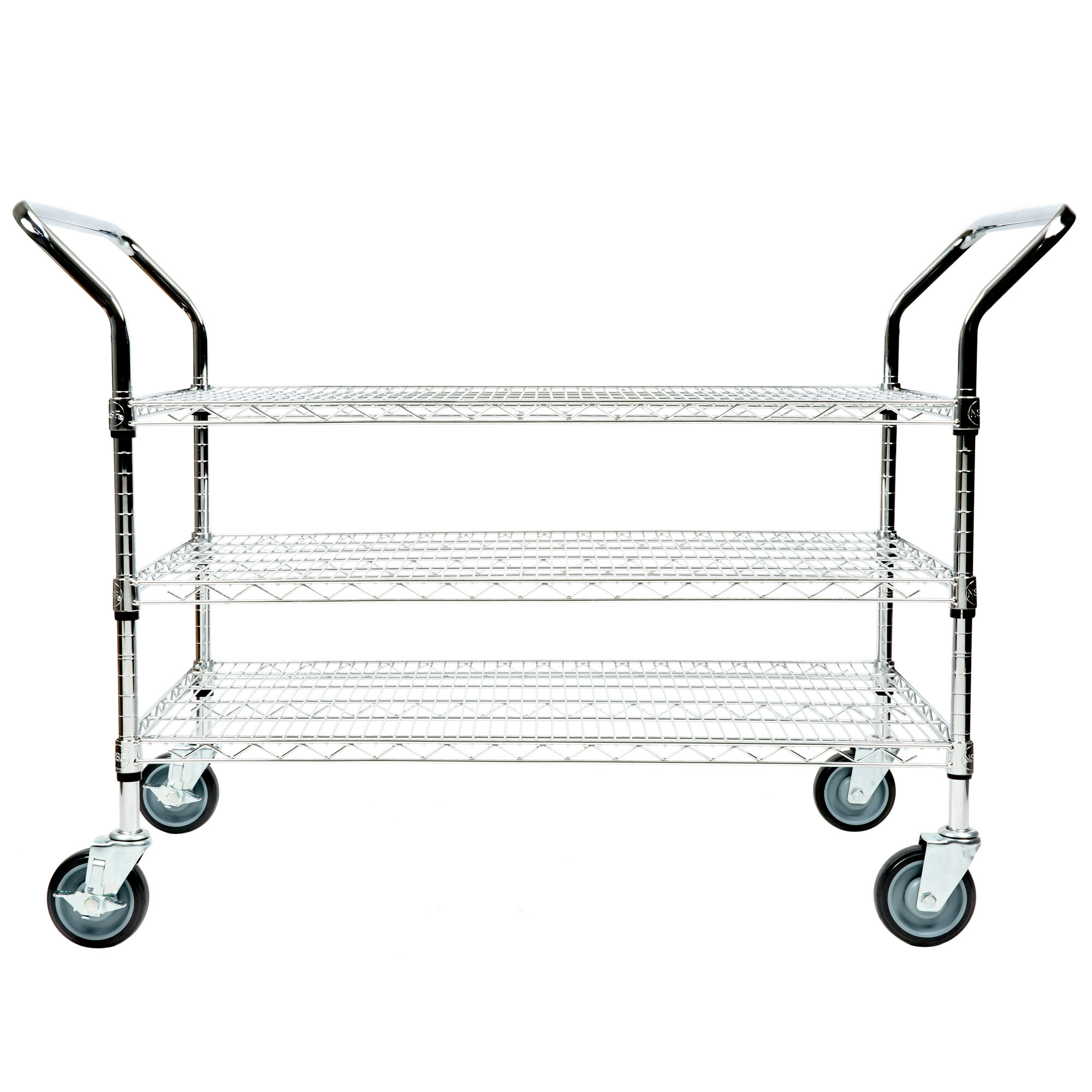 Regency 24" x 42" Three Shelf Chrome Heavy Duty Utility Cart