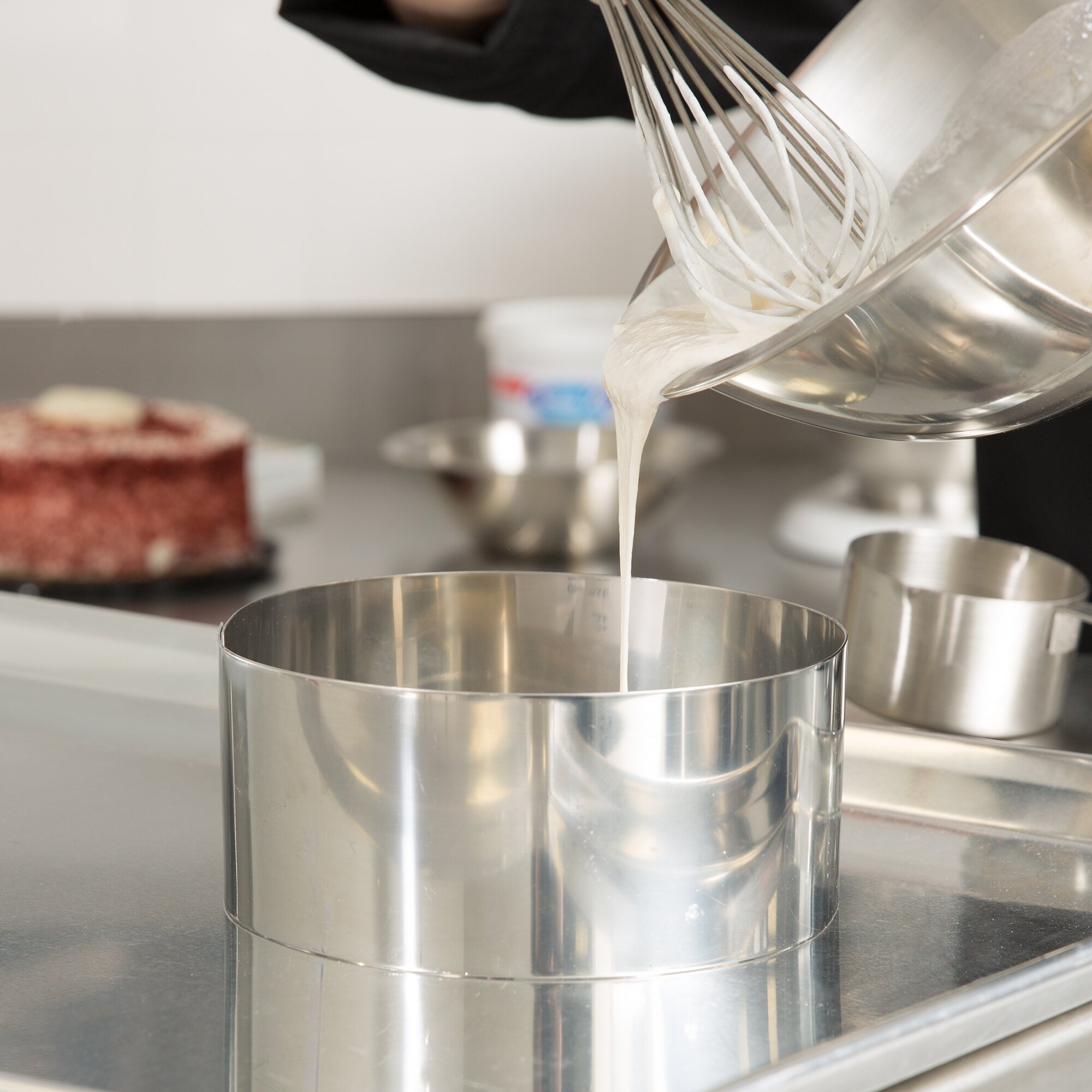 American Metalcraft SR6073 7" x 3" Stainless Steel Round Cake Ring