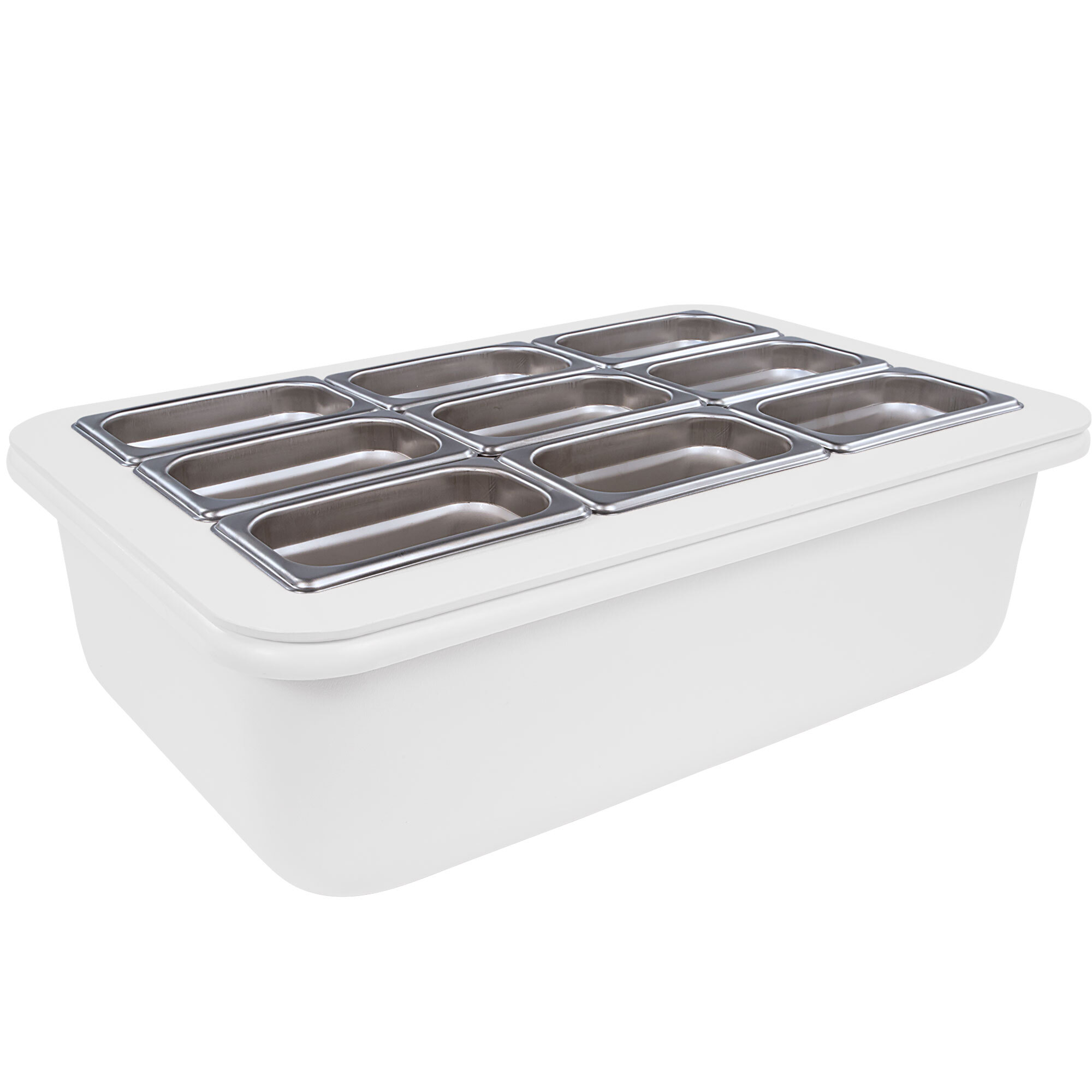 Carlisle CM104902 Coldmaster Full Size White Cold Food Pan Holder with ...