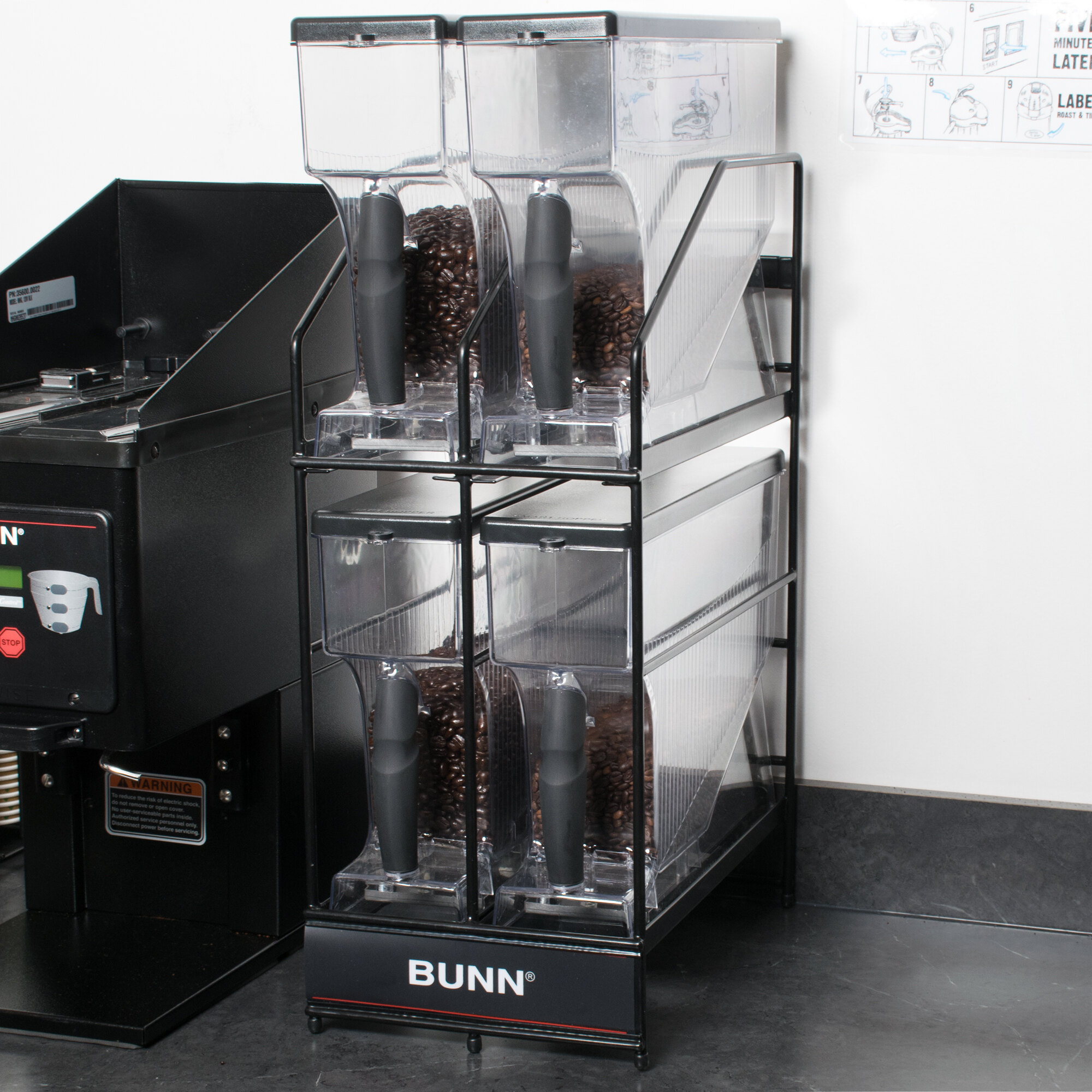 Bunn 4 Position Hopper Rack for MHG Smart Hoppers (Bunn 36760.0001)