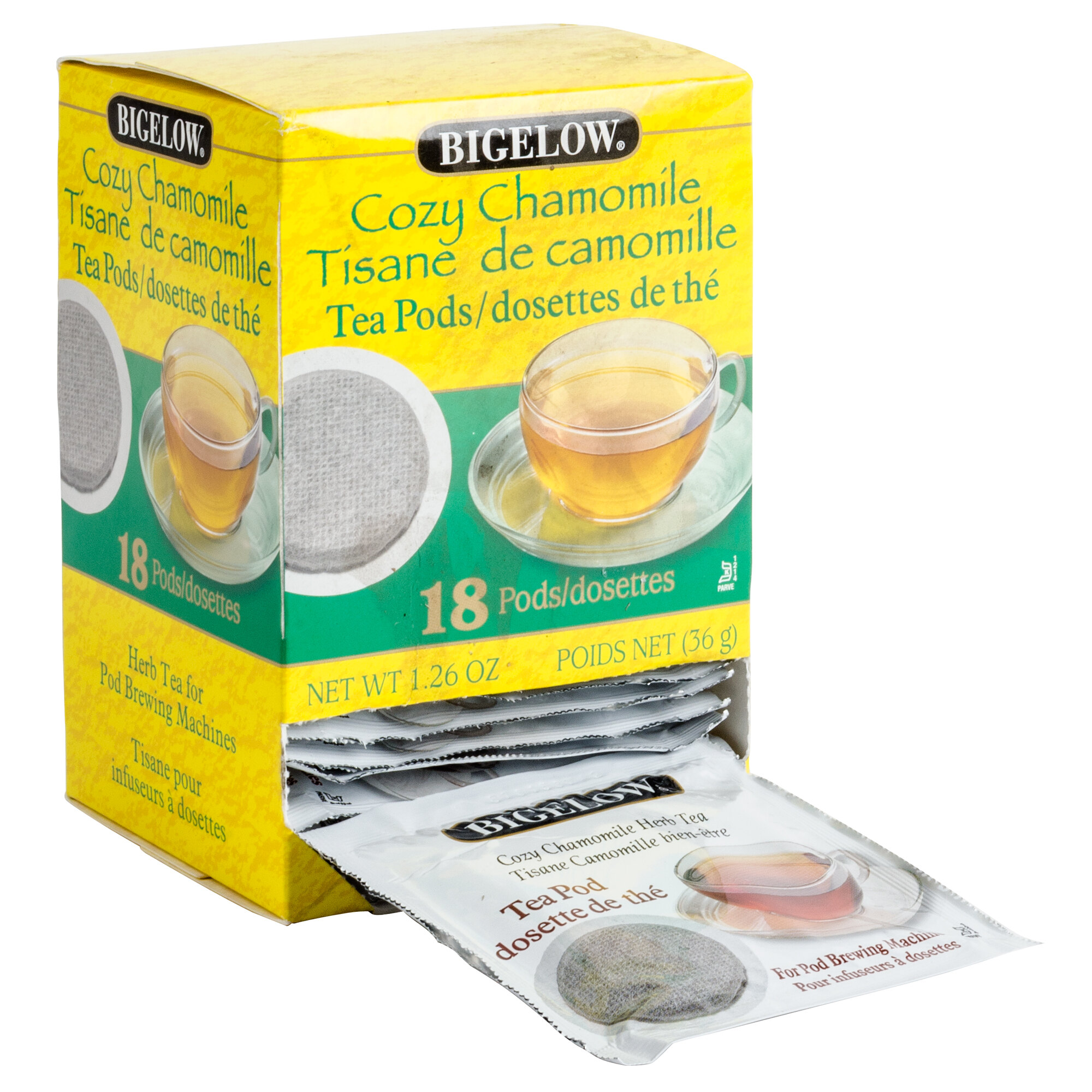 Bigelow Cozy Chamomile Herbal Tea Pods - 18/Box