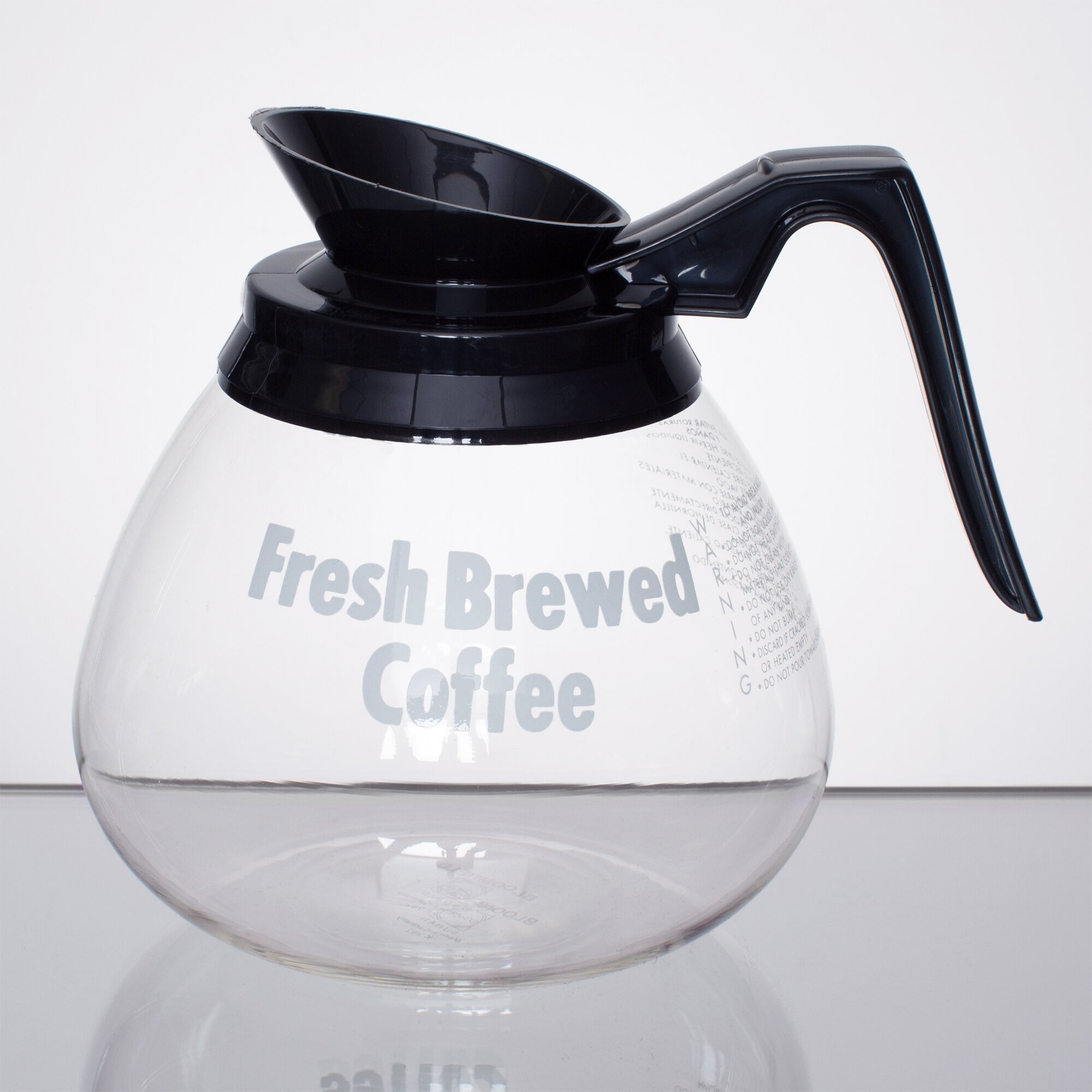 Grindmaster 98000 64 oz. Glass Coffee Decanter with Black Handle