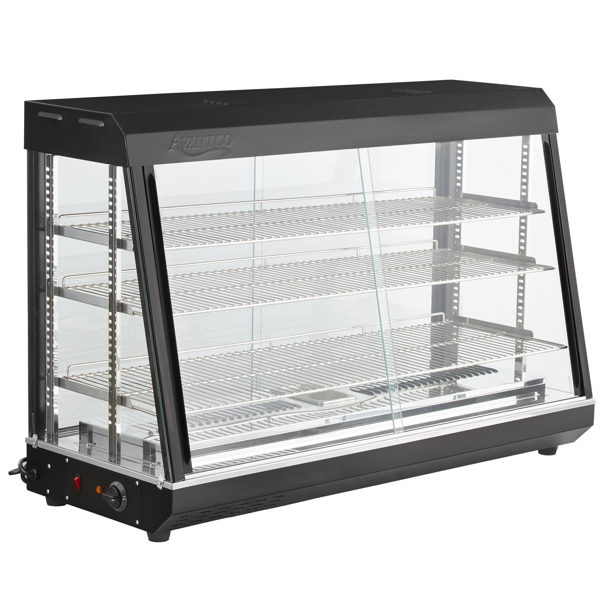 Avantco HDC-48 48" Self/Full Service 3 Shelf Countertop Heated Display ...