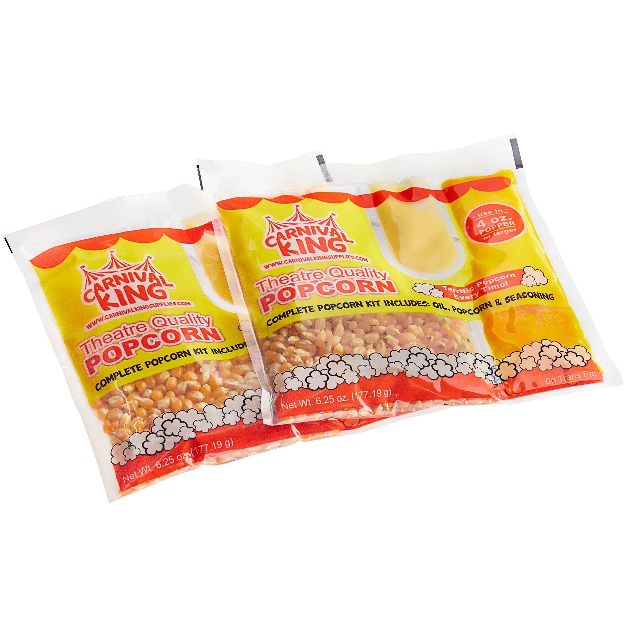 Carnival King All-In-One Popcorn Kit for 4 oz. Popper - 24/Case