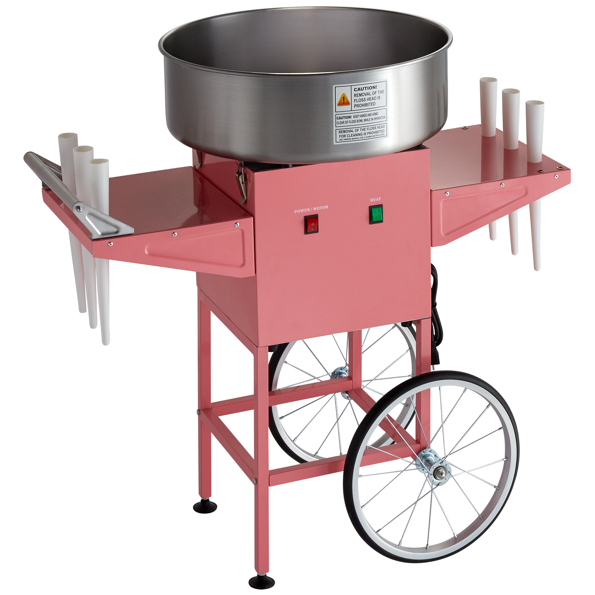 Carnival King CCM21CT Cotton Candy Machine with 21" Stainless Steel ...