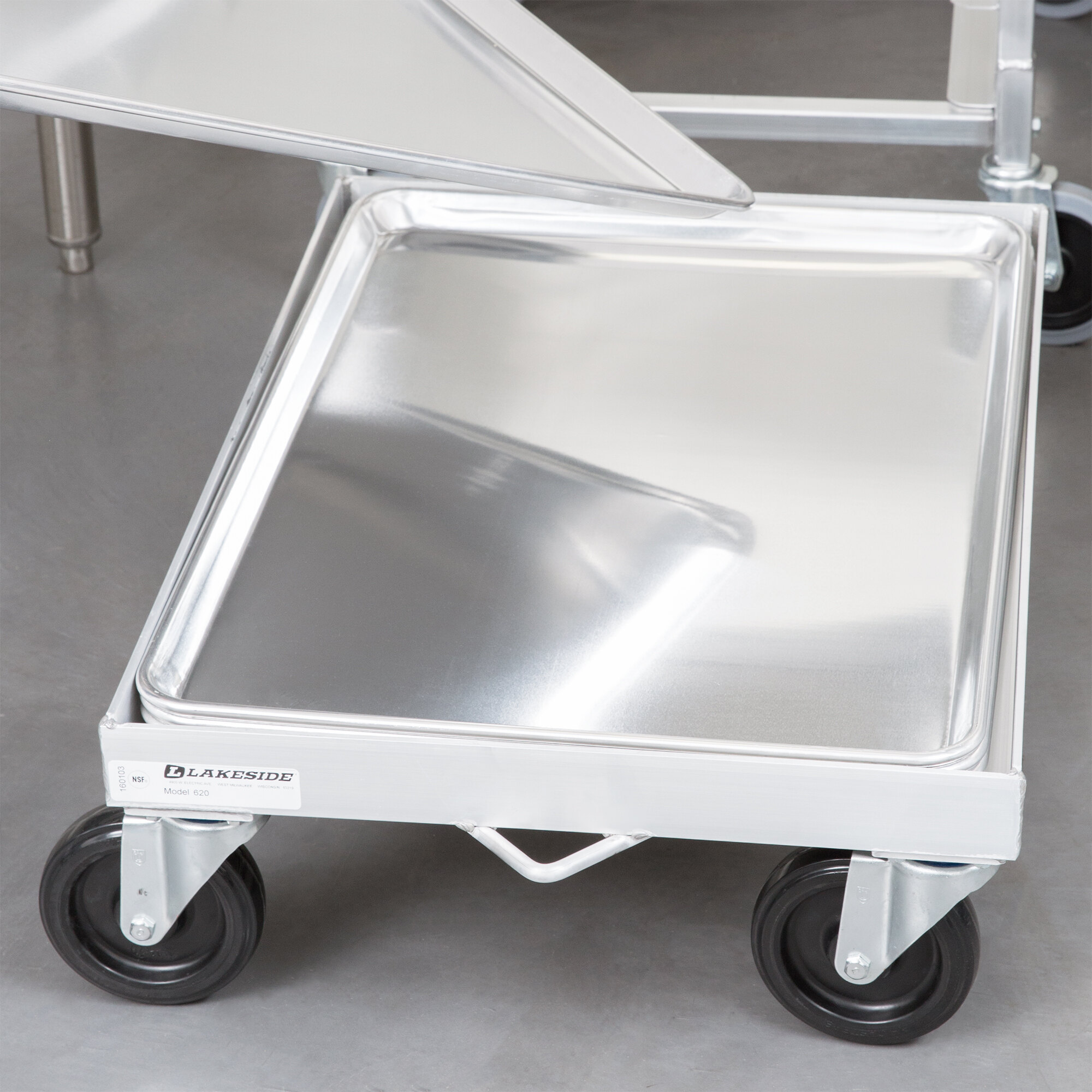 Lakeside 620 Aluminum Sheet Pan Dolly with 5" Casters