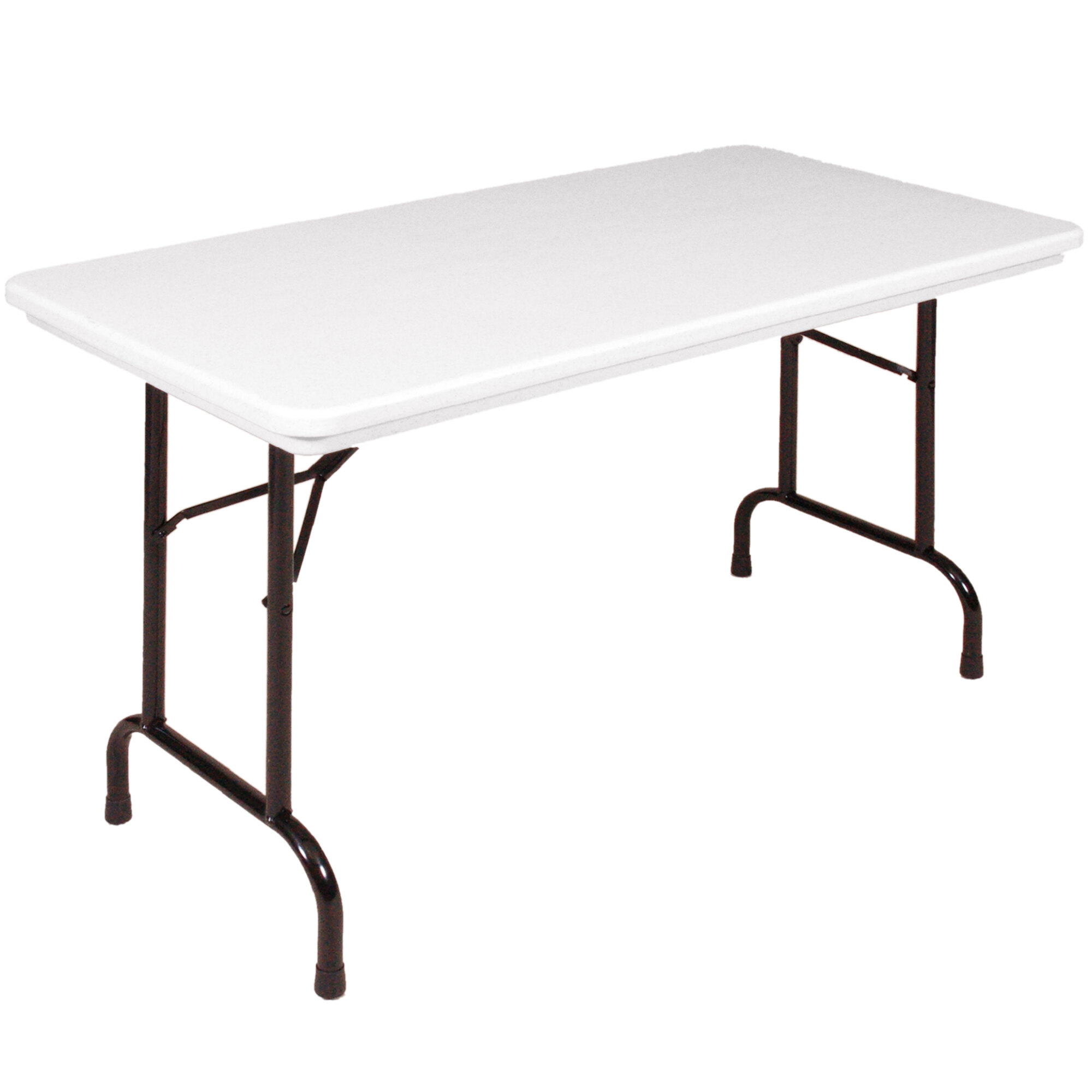 Correll Folding Table, 24" x 48" Tamper-Resistant Plastic, Gray - RX2448