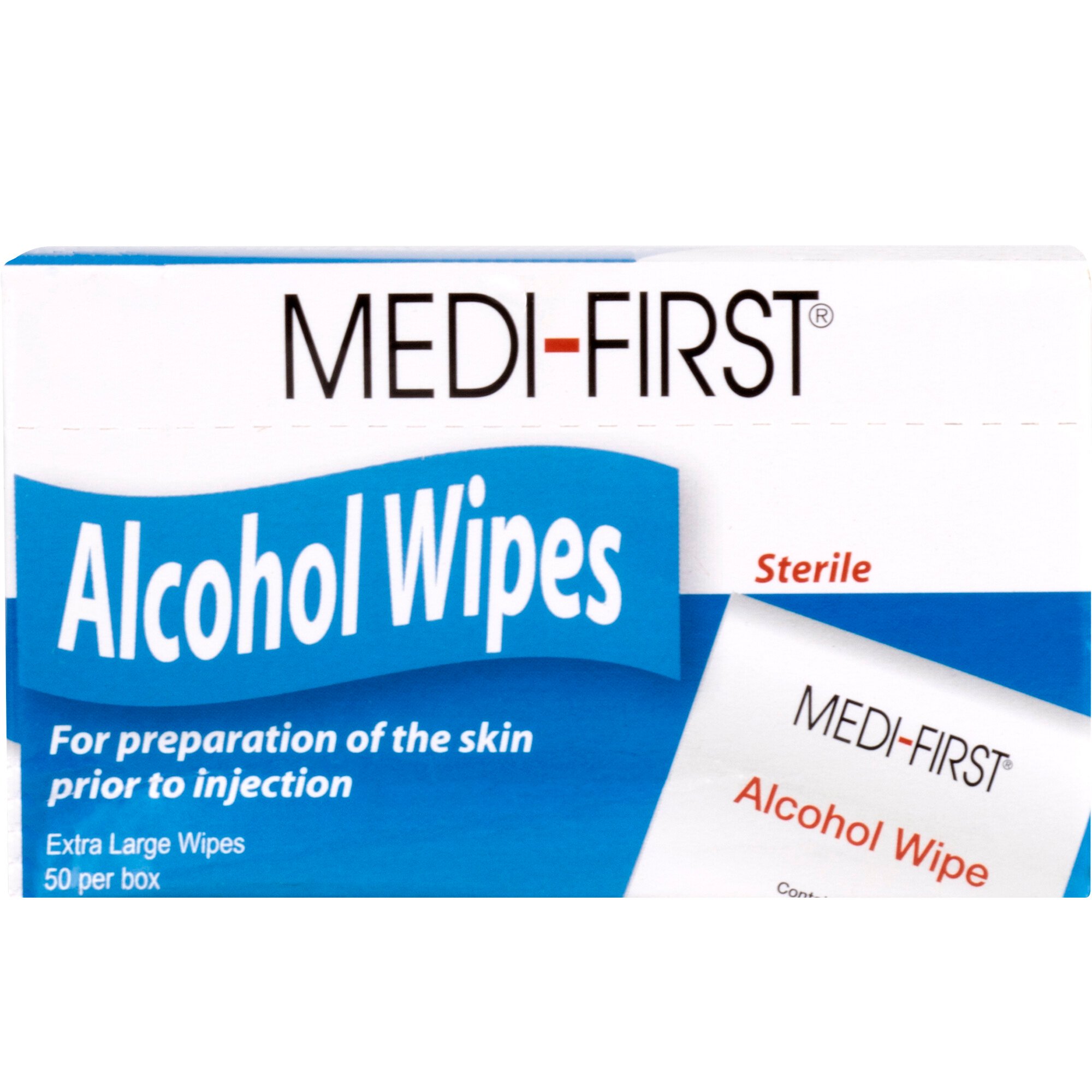 Medi-First Alcohol Wipes / Prep Pads - 50/Box