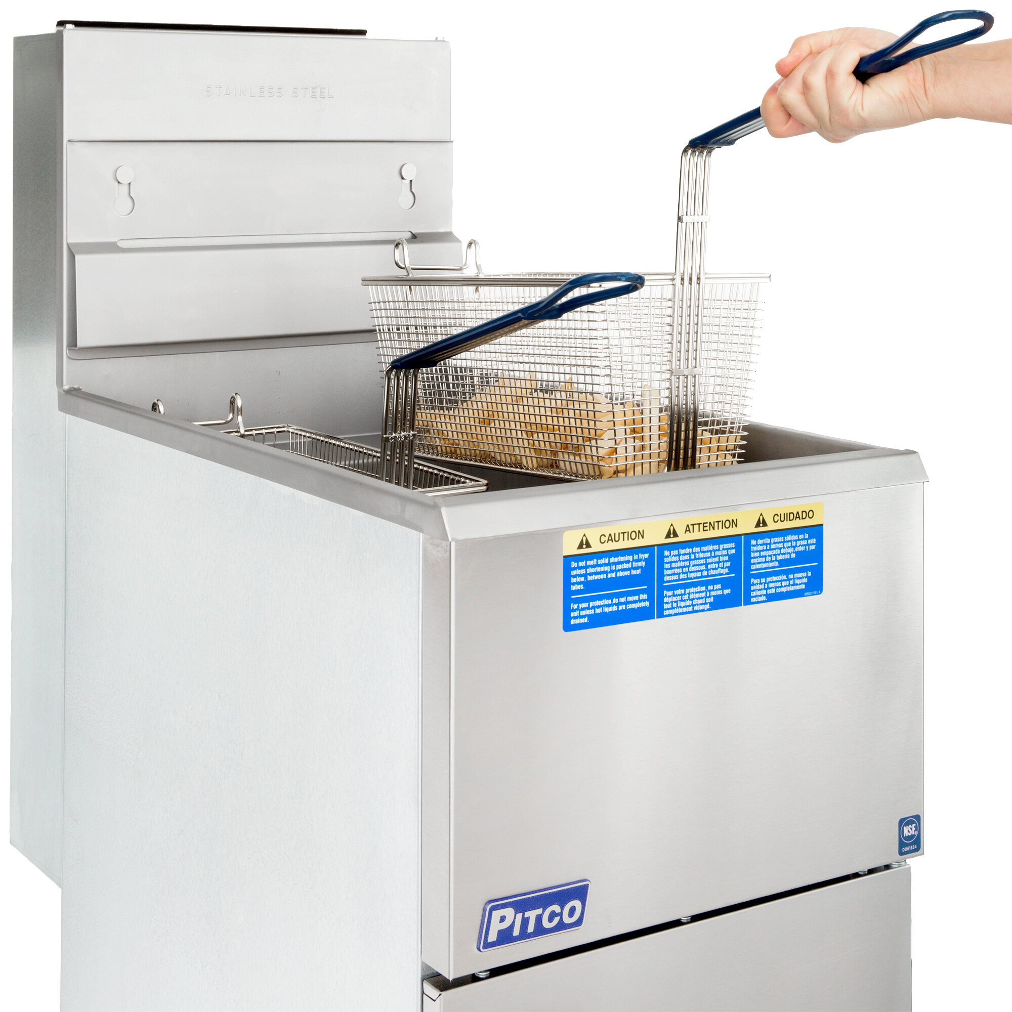 Pitco® 35C+S Liquid Propane 35-40 lb. Stainless Steel Floor Fryer