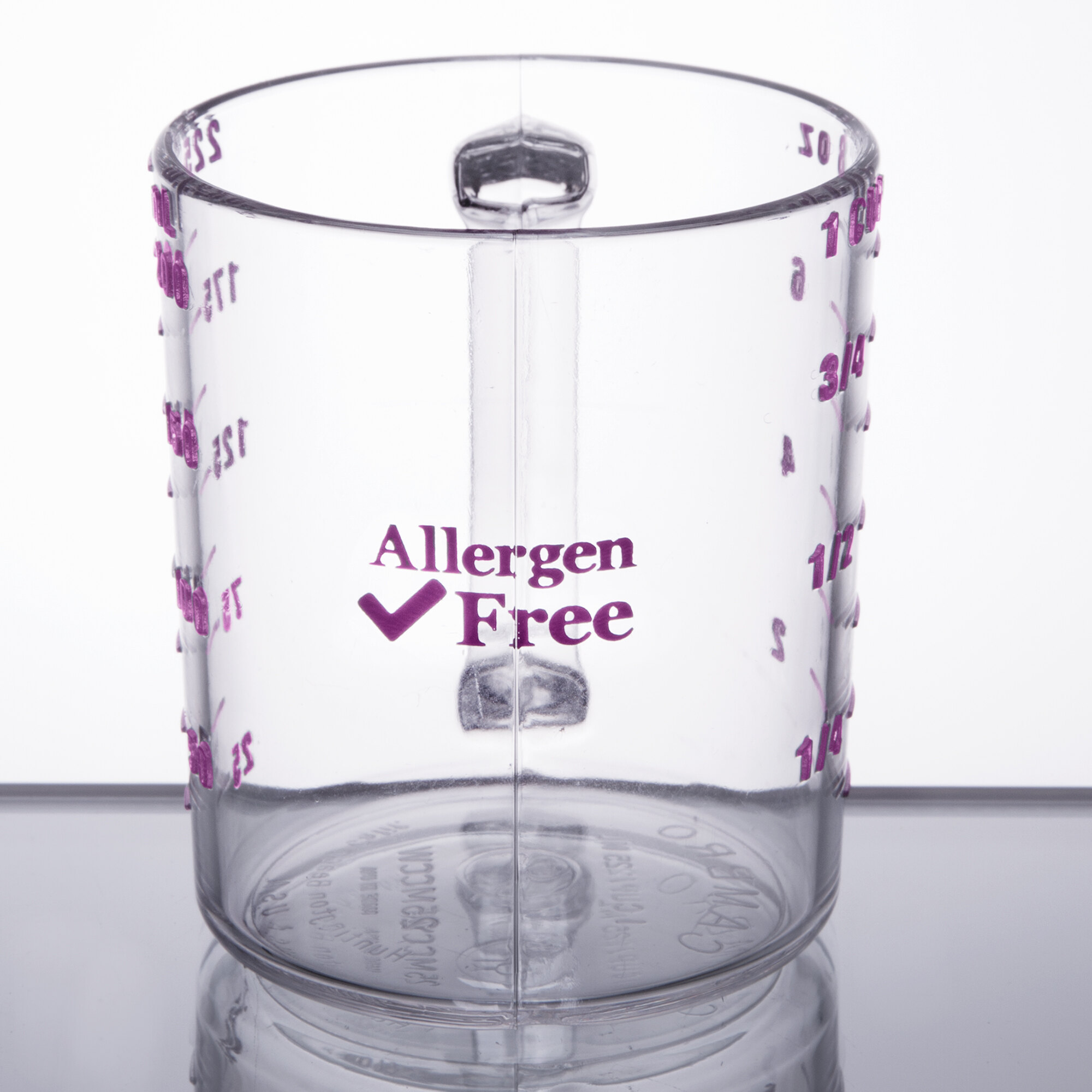 Cambro 25MCCW441 Camwear 1 Cup Purple Polycarbonate Measuring Cup