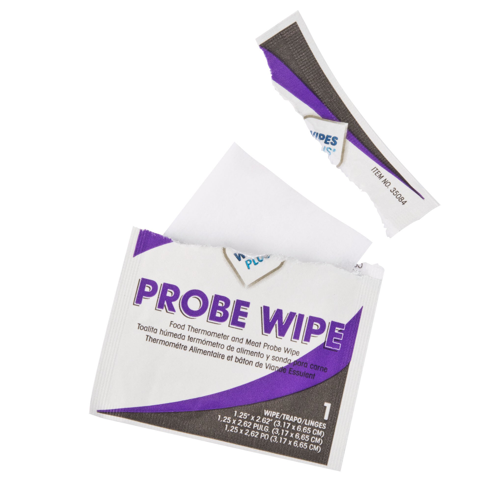 WipesPlus Probe Wipe Sachet, Thermometer Sanitizing Wipes - 100/Pack