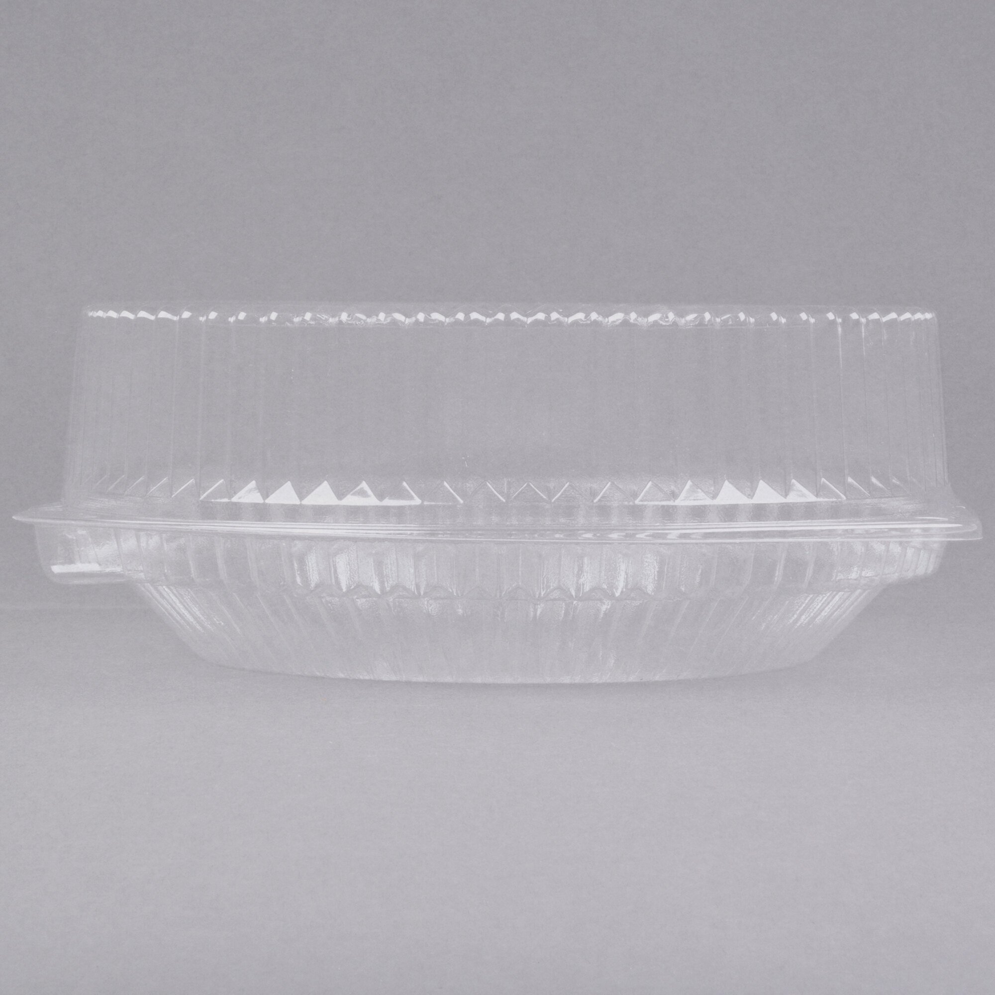 Polar Pak 9" Hinged Clear Pie Container with High Dome Lid - 10/Pack