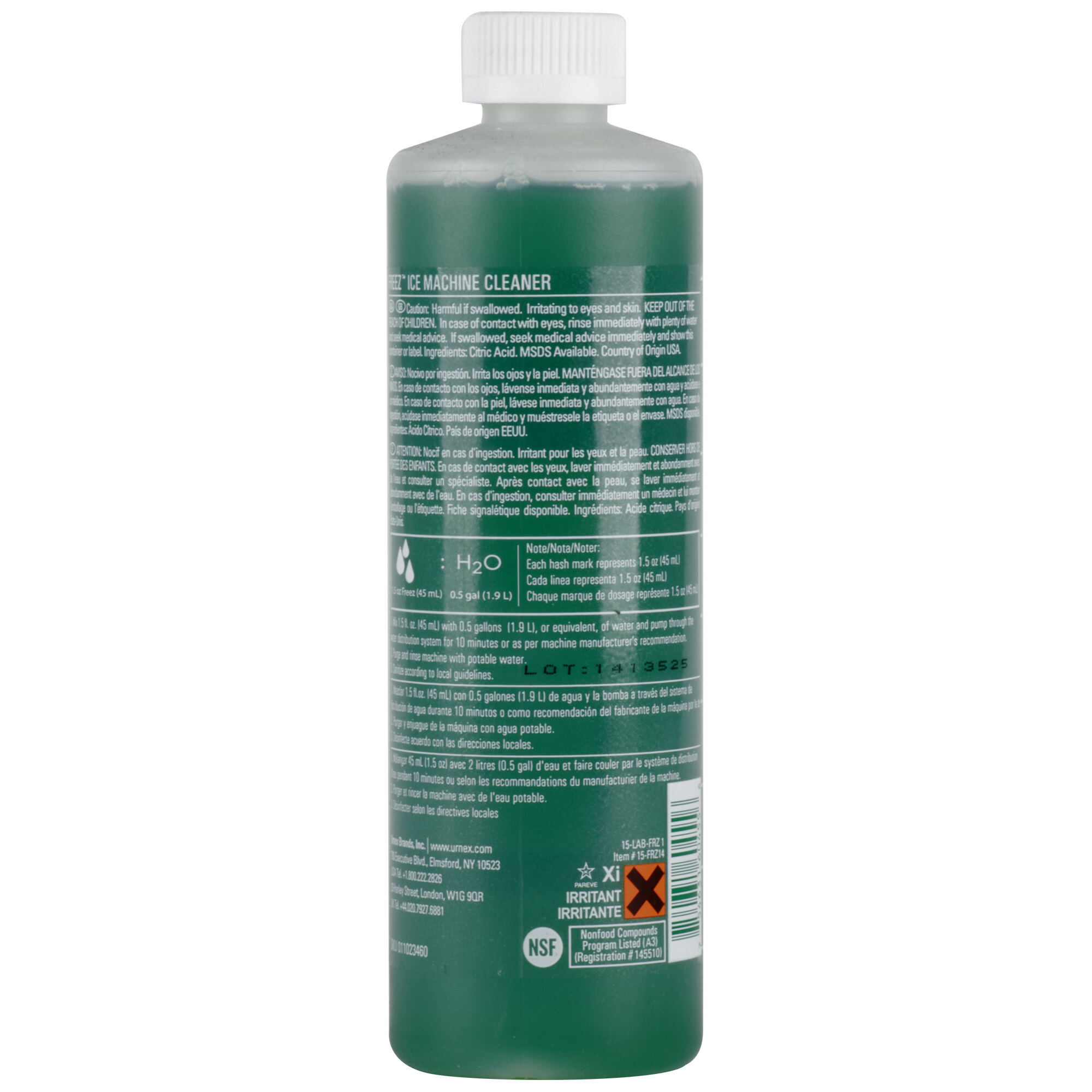 Urnex 15-FRZ12-14 14 oz. Freez Nickel Safe Ice Machine Cleaner