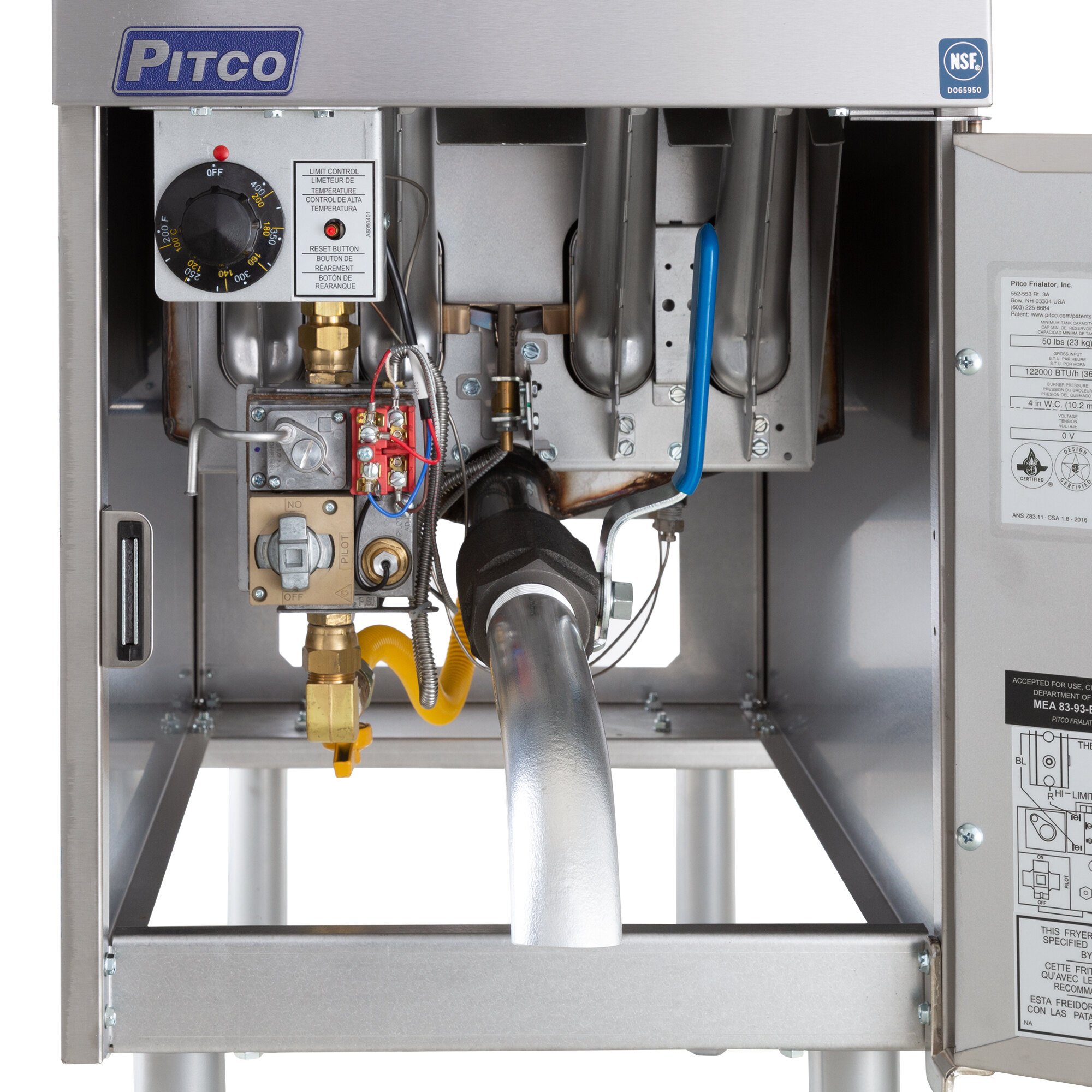 Pitco® SG14RS Solstice Natural Gas 40-50 lb. Floor Fryer - 122,000 BTU