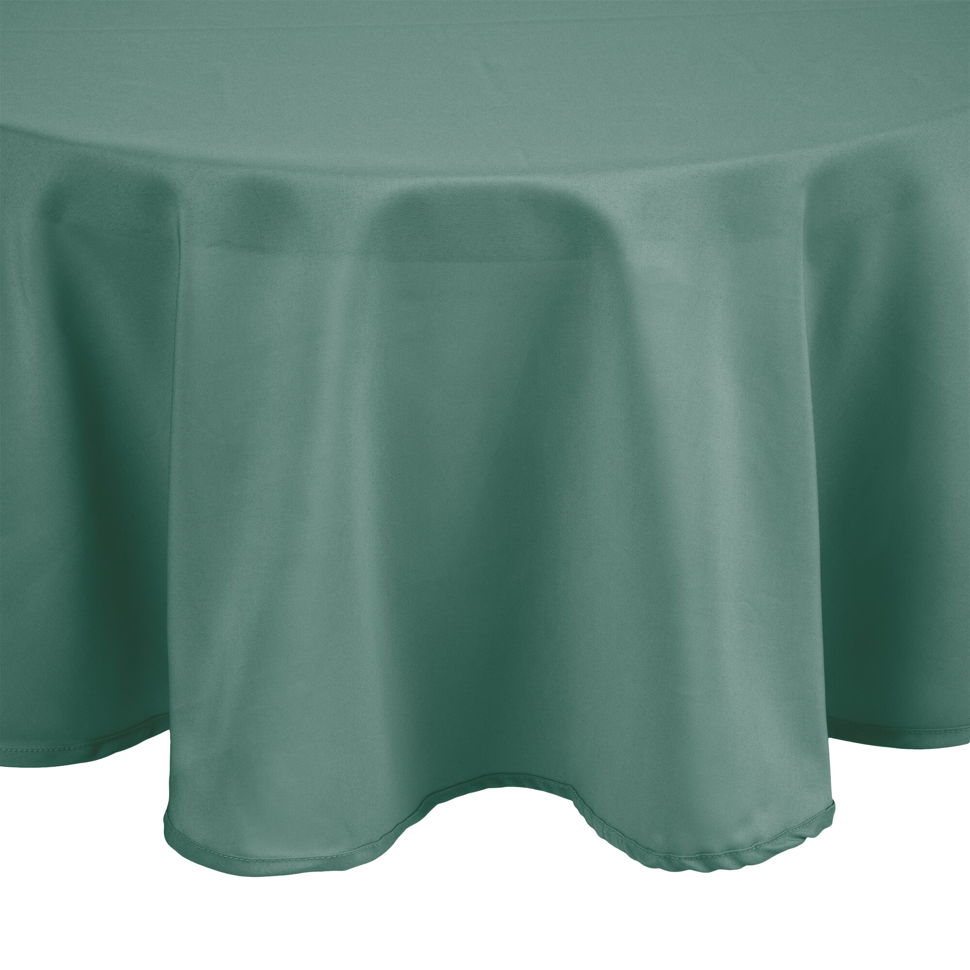 Intedge 54" Round Seafoam Green 100% Polyester Hemmed Cloth Table Cover