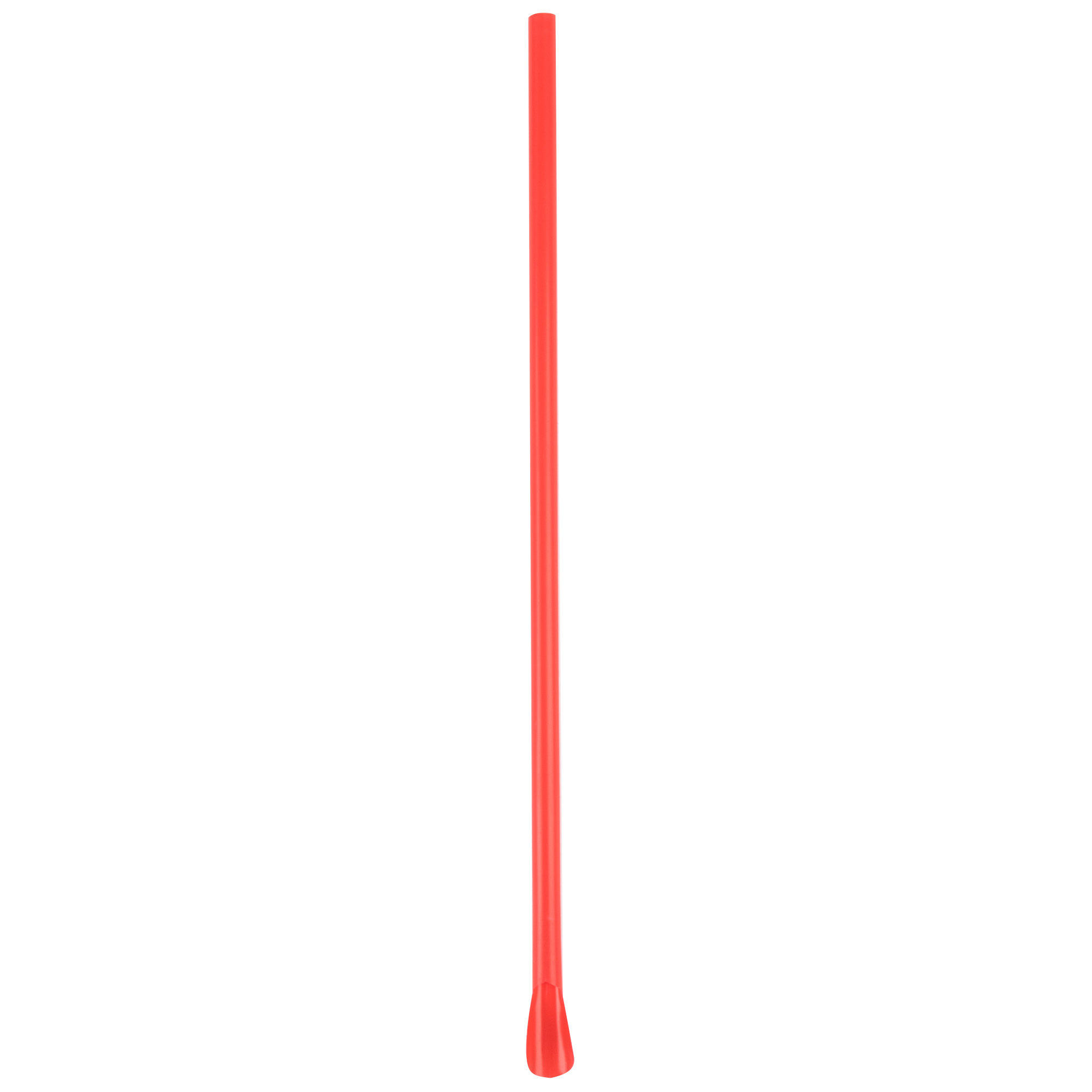 Choice 10 1/4" Super Jumbo Red Unwrapped Spoon Straw - 300/Box