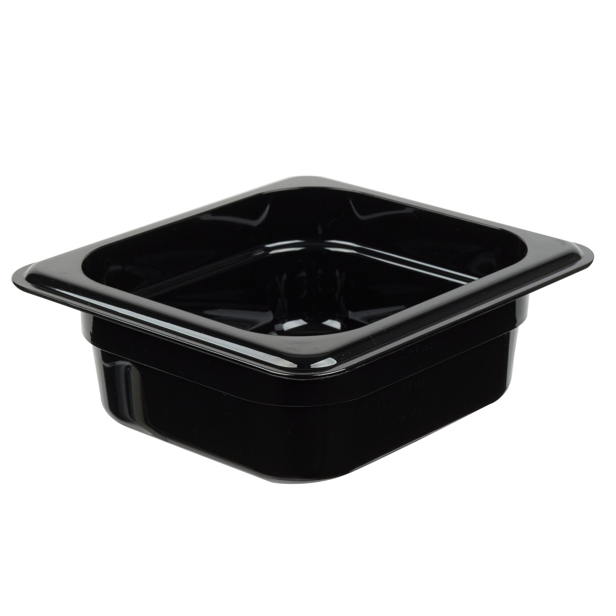 Cambro 62CW110 Camwear 1/6 Size Black Polycarbonate Food Pan - 2 1/2" Deep