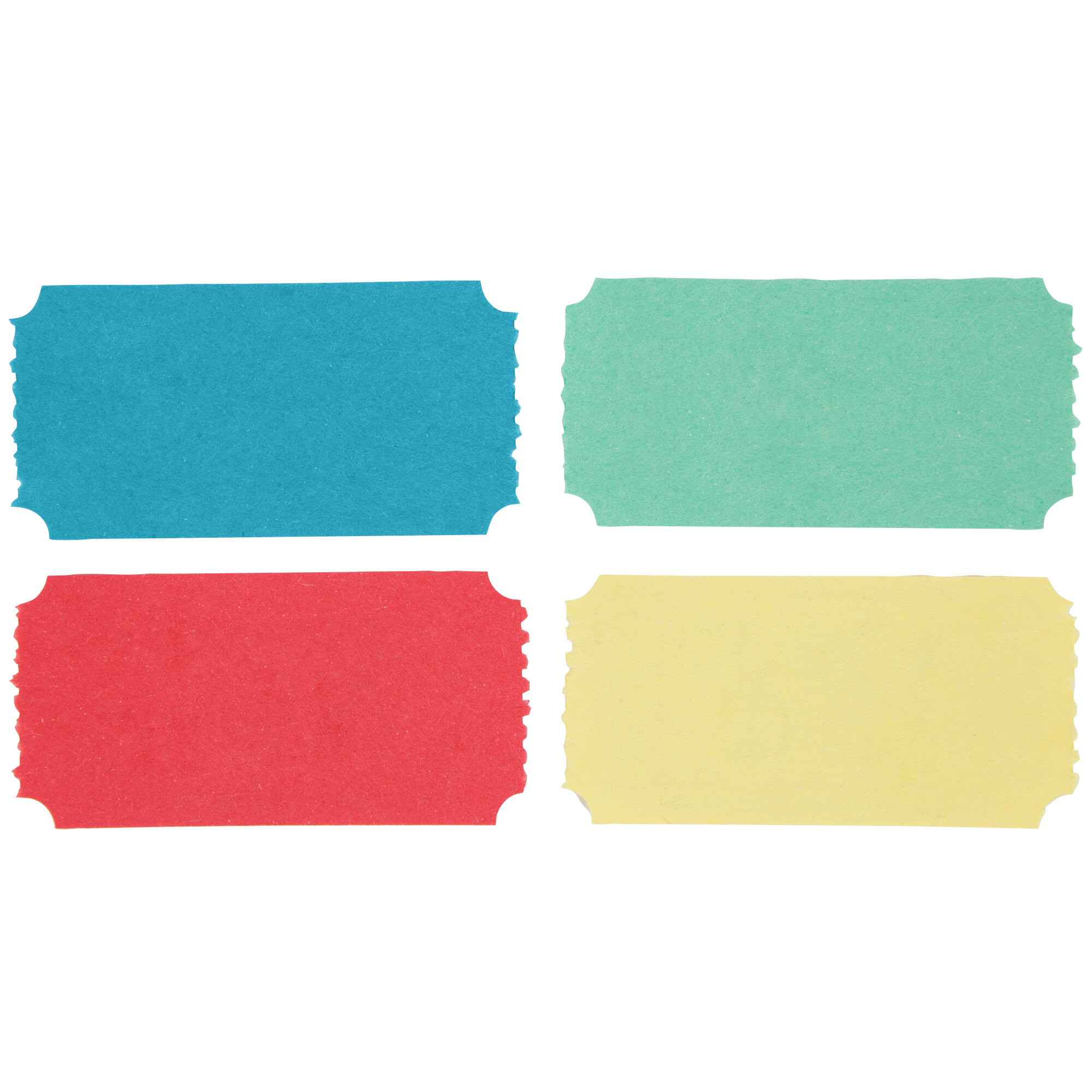 Carnival King Assorted 1-Part "Admit One" Tickets Set - Blue, Green ...