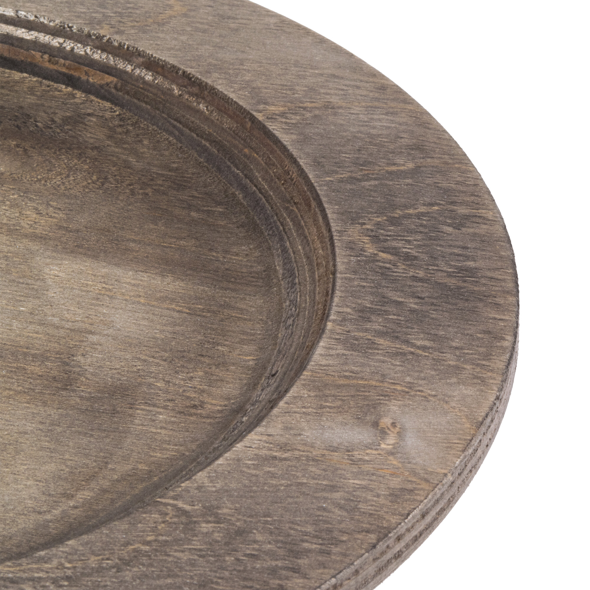 Lodge U5RP 9 1/2" Round Wood Underliner with Walnut Finish