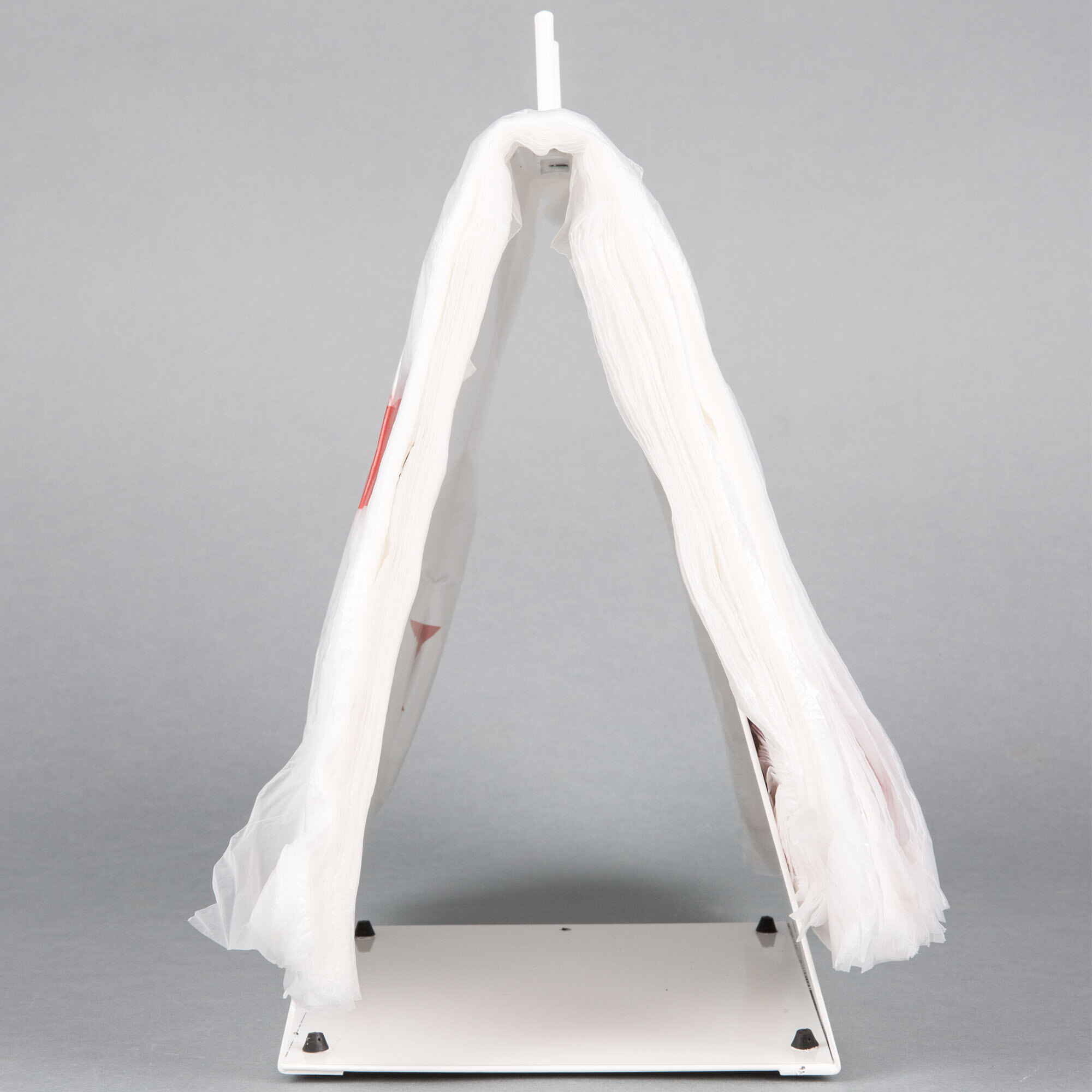 Choice Deli Saddle Bag stand with Printed 10 1/2" x 8" Deli Bags - Flip Top