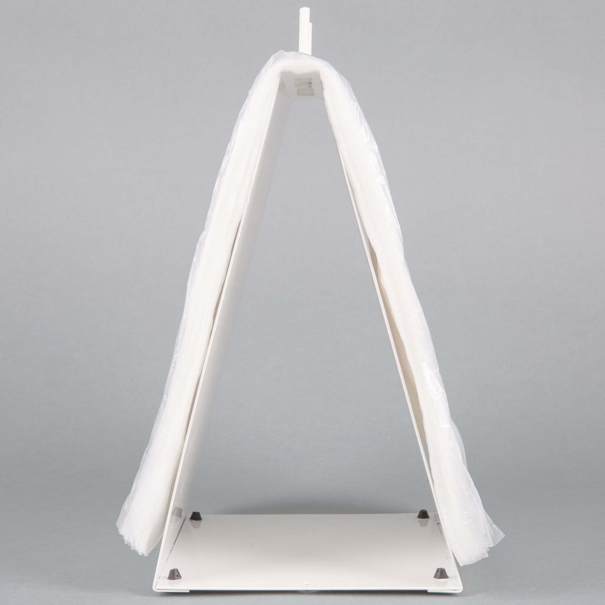 Choice Deli Saddle bag stand with Plain 10 1/2" x 8" Deli Bags - Flip Top